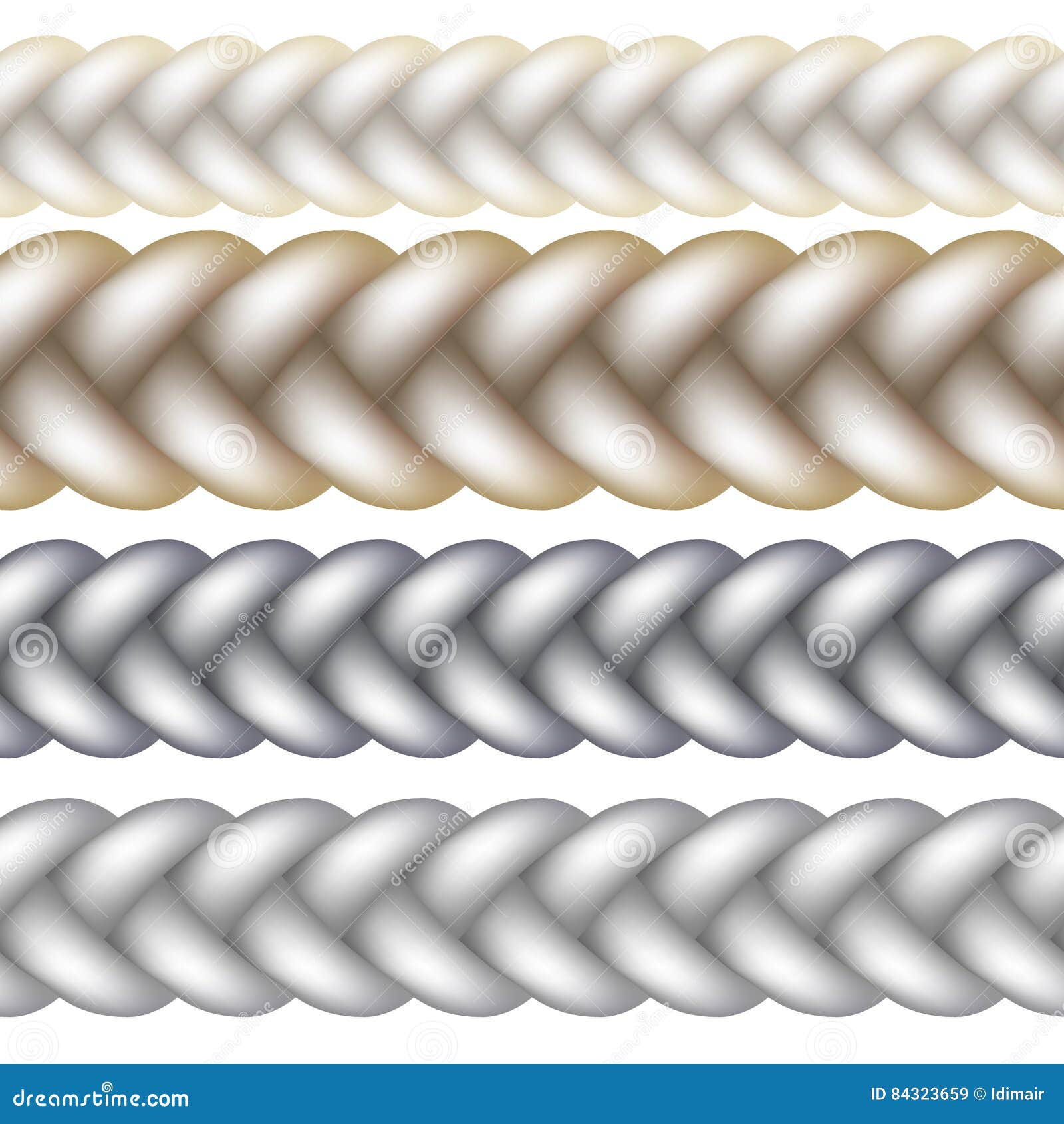 Seamless Woven Braid Vector Stock Vector - Illustration of plait, fiber ...