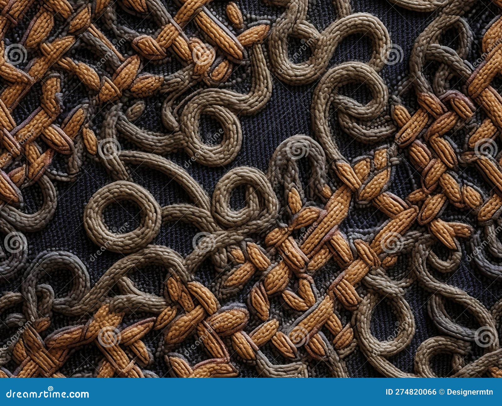 Seamless Woven Embroidery Fantasy Luxury Fabric Pattern Design Stock ...