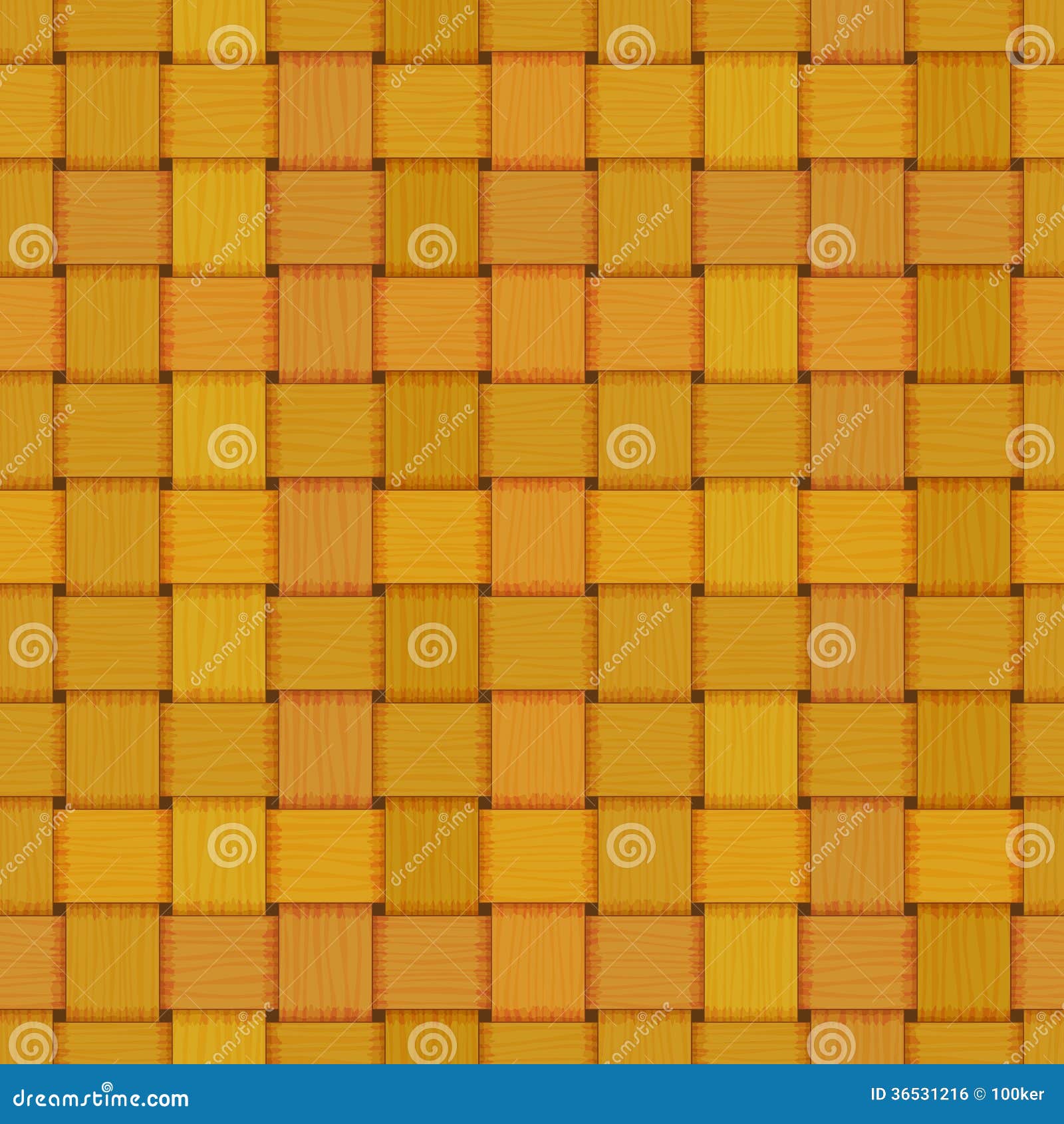 Seamless Woven Wicker Rail Fence Texture Vector Illustration ...