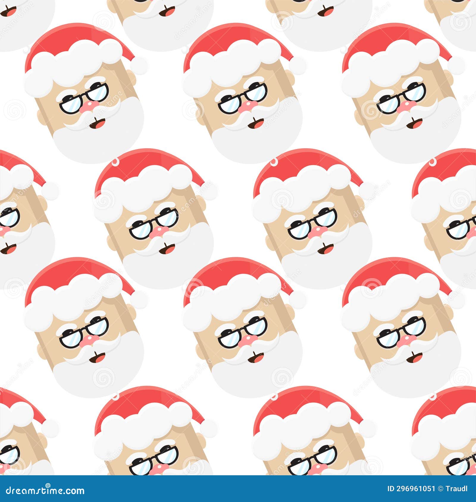 Seamless Wrapping Paper Christmas Theme with Santa Claus Pattern. Stock ...