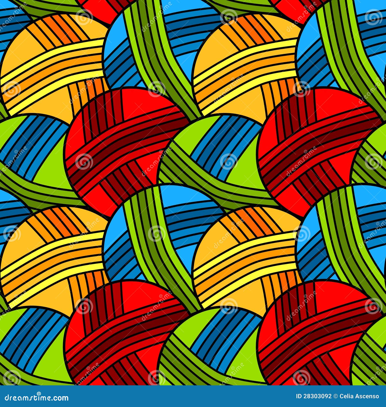 Seamless Yarn Balls Background Pattern Stock Photo | CartoonDealer.com ...