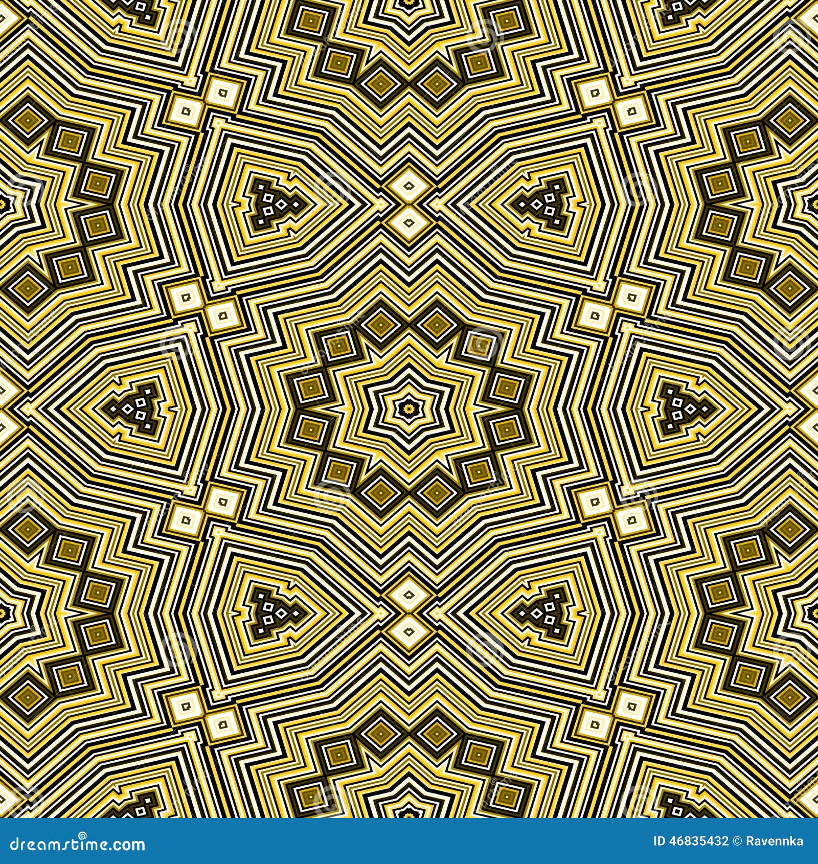 Seamless Yellow Geometric Pattern Stock Illustration - Illustration of ...