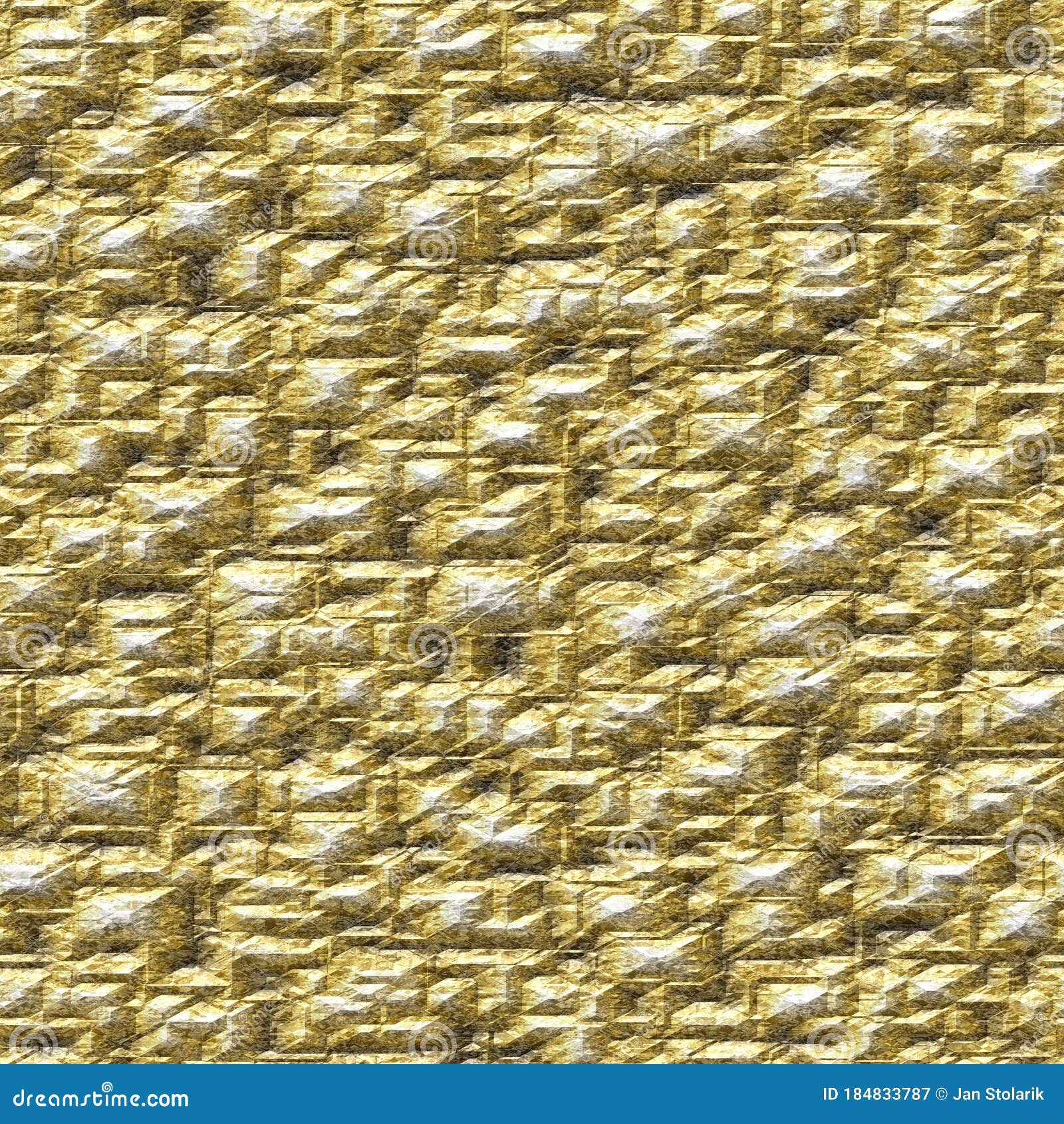 Seamless Yellow Granite Stone Blocks Texture Stock Illustration ...