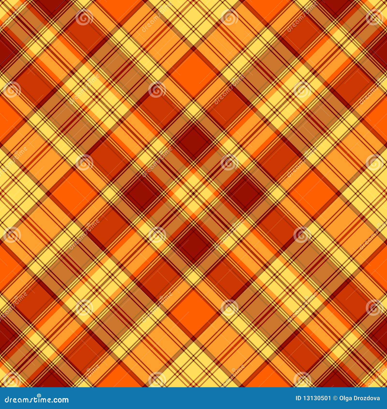 Seamless Yellow Checkered Pattern Vector Illustration | CartoonDealer ...