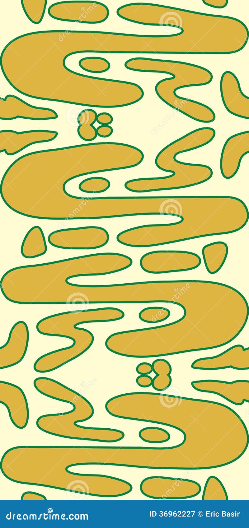 Seamless Yellow Organic Shapes Stock Vector - Illustration of ...