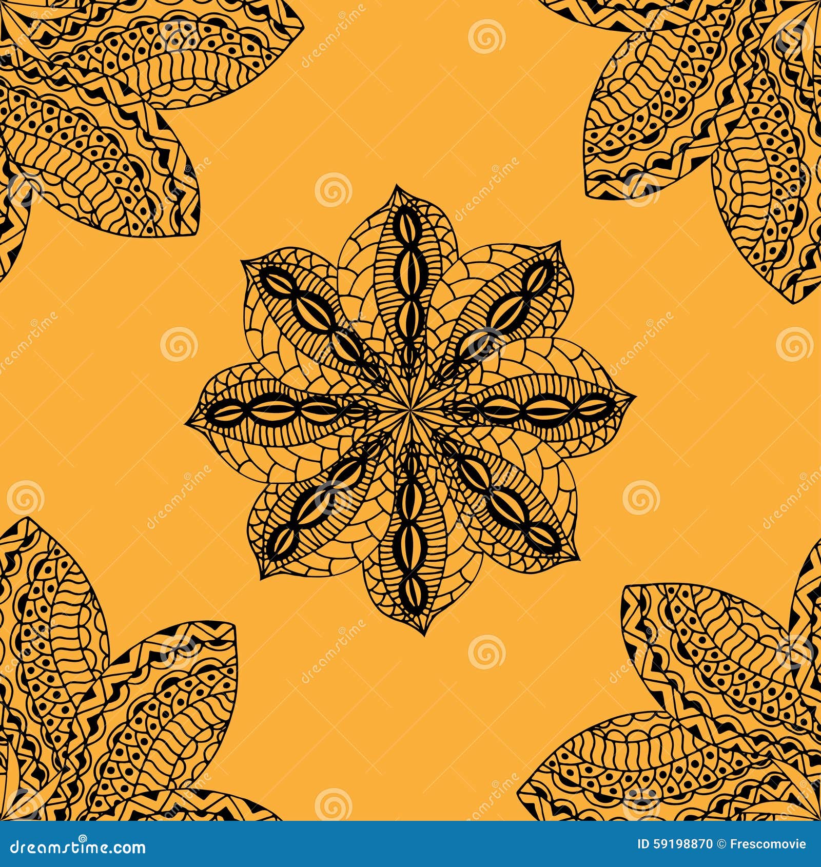 Seamless yellow pattern. stock vector. Illustration of blue - 59198870