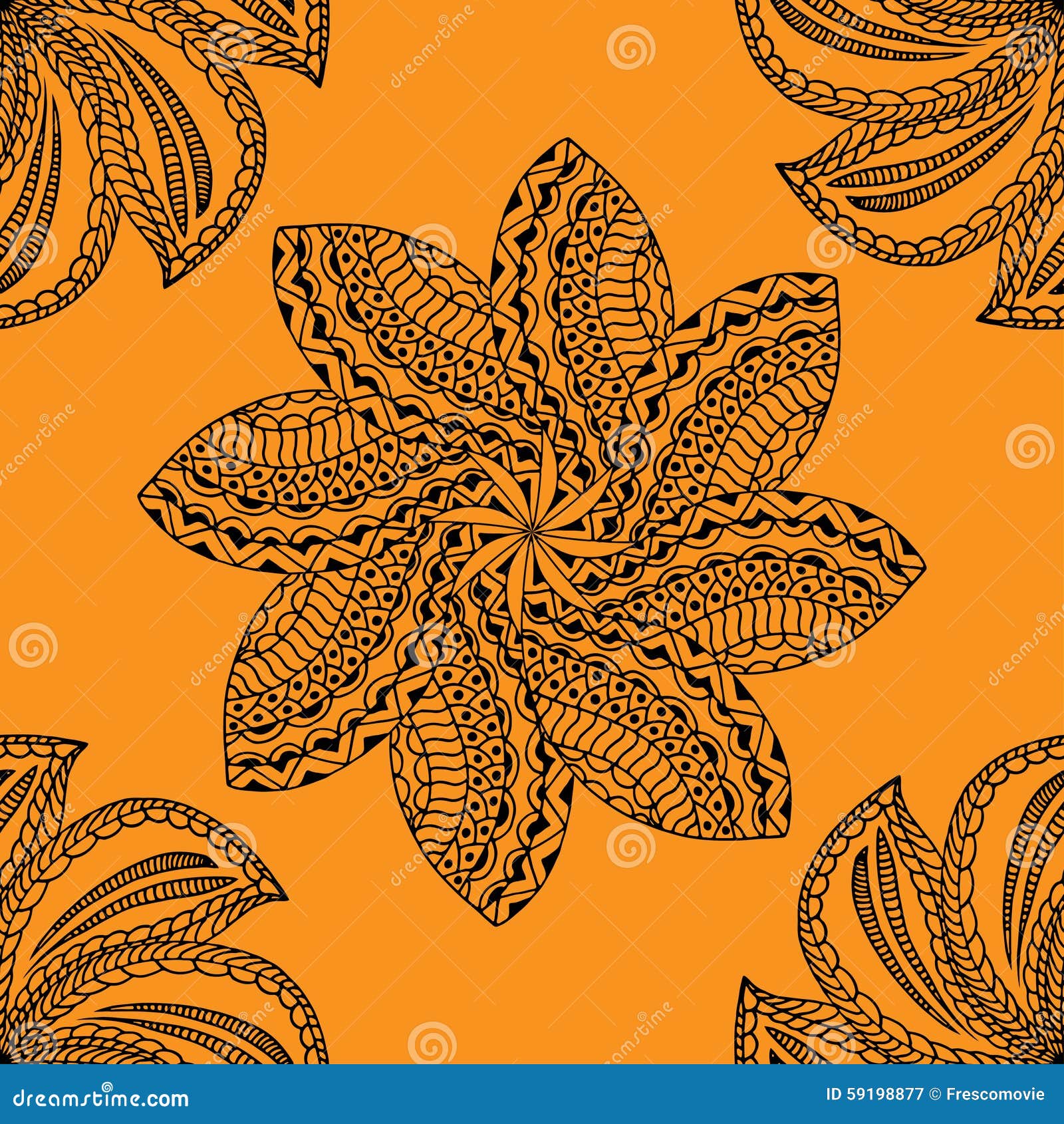 Seamless yellow pattern. stock vector. Illustration of drawing - 59198877