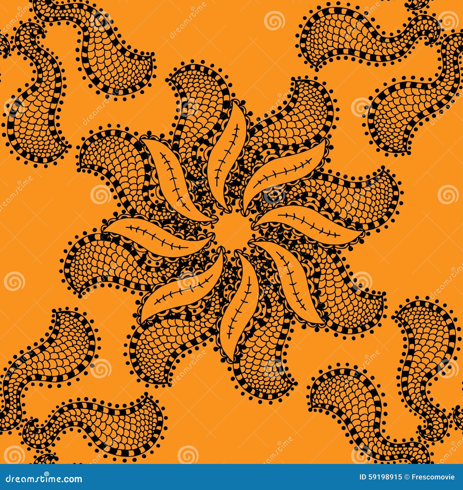 Seamless yellow pattern. stock vector. Illustration of decoupage - 59198915