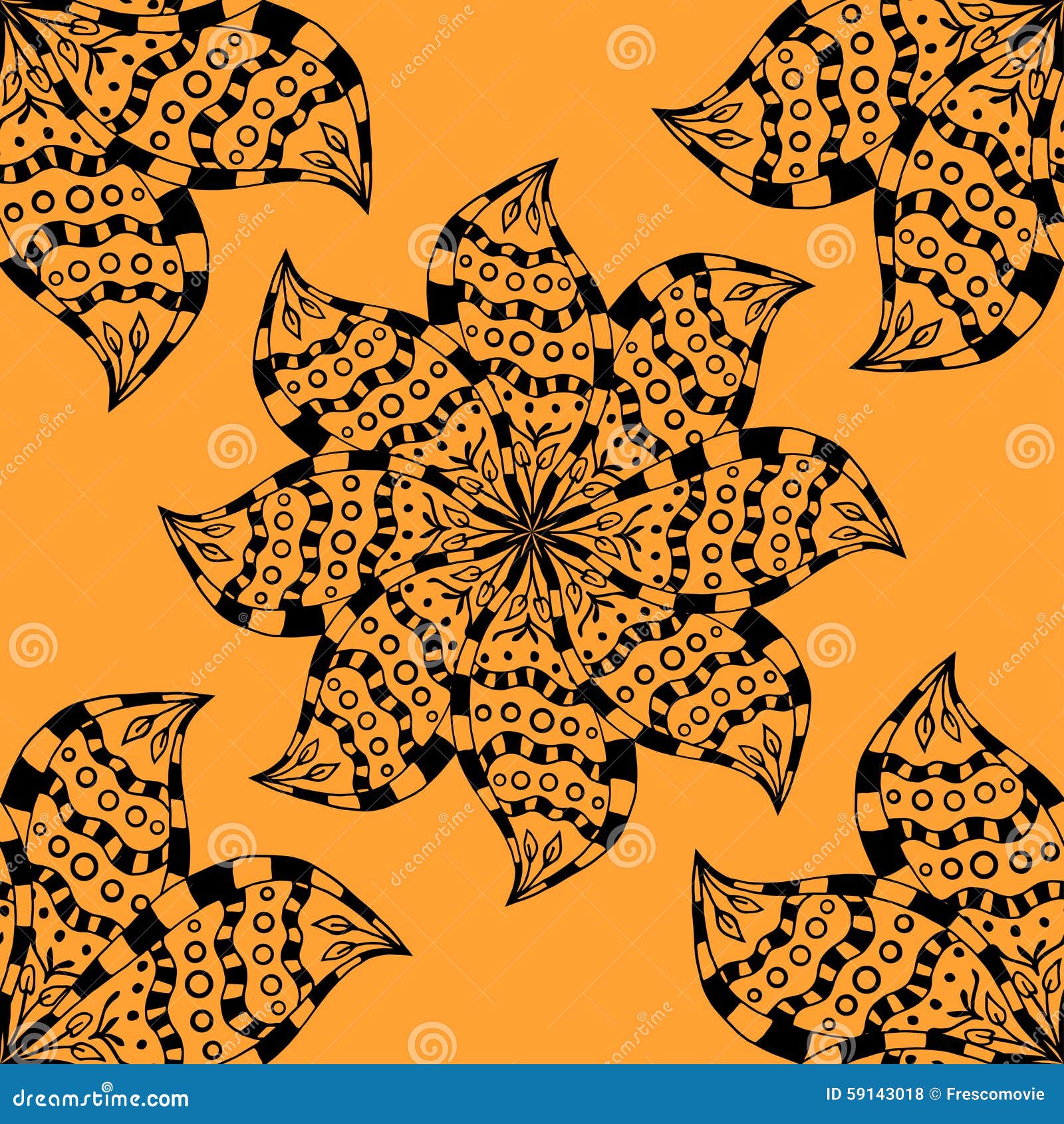 Seamless yellow pattern. stock vector. Illustration of drawing - 59143018