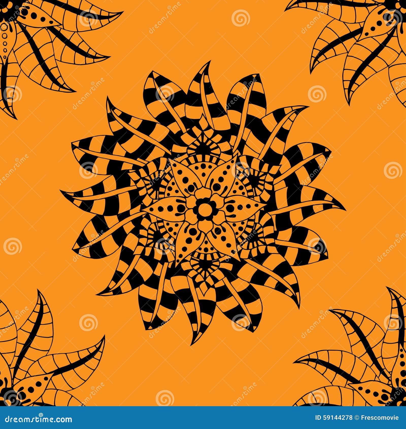 Seamless yellow pattern. stock vector. Illustration of decoration ...