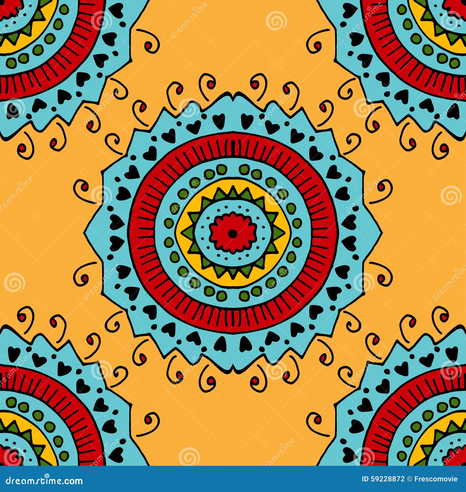 Seamless yellow pattern. stock vector. Illustration of decorative ...