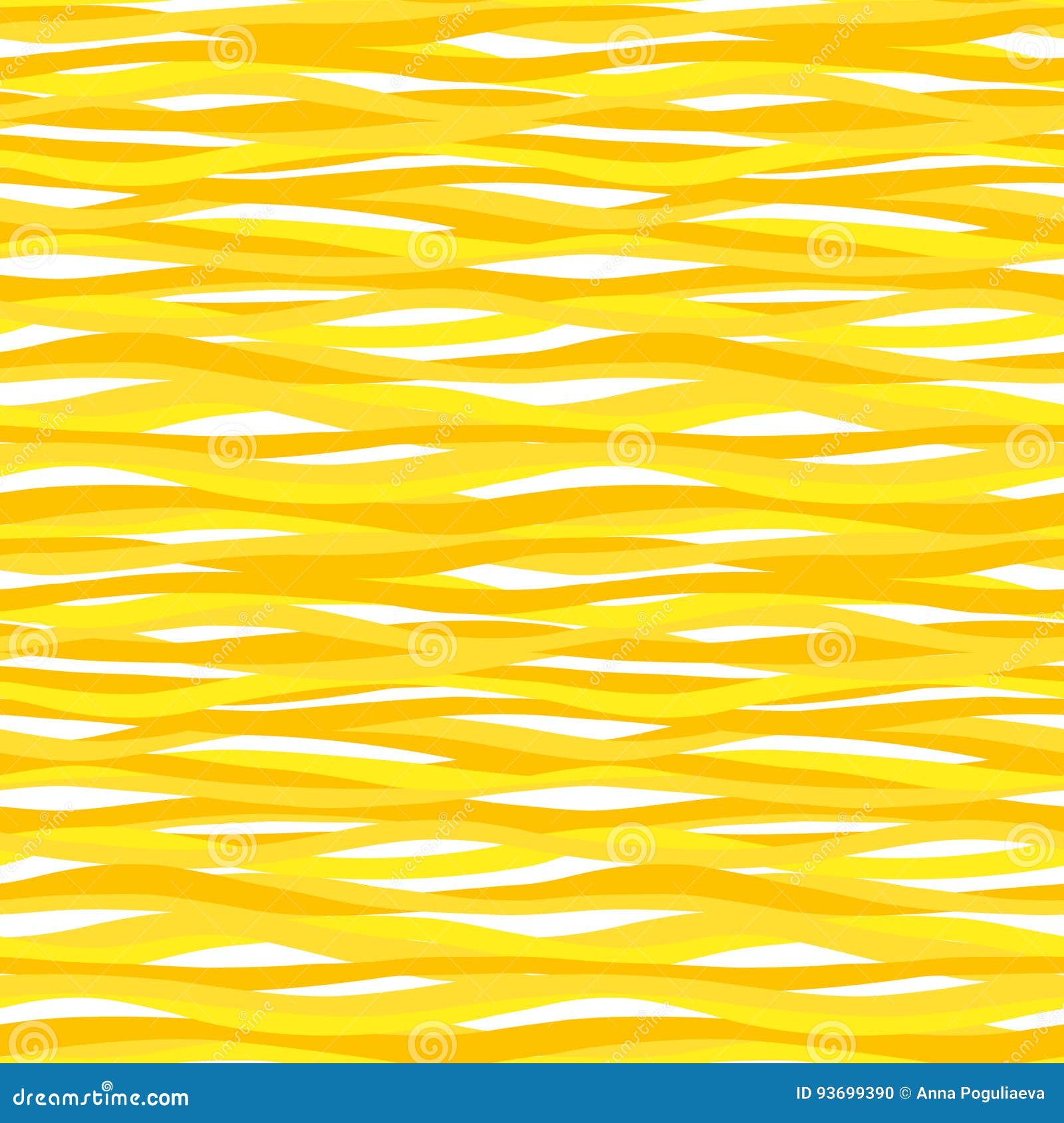 Seamless Yellow Pattern with Waves. Stock Vector - Illustration of ...