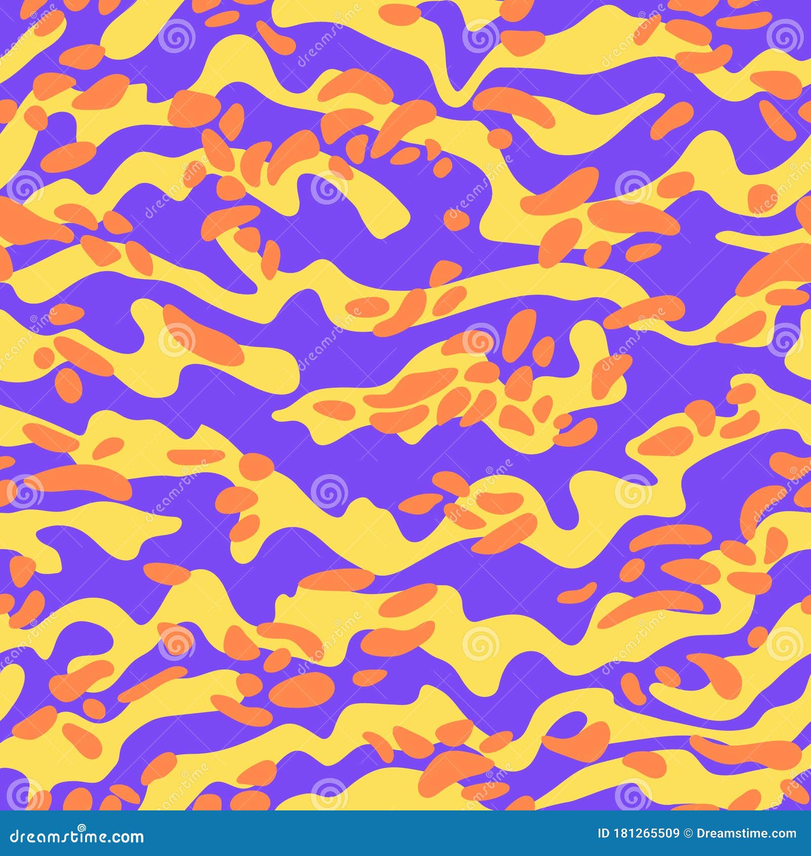 Seamless Yellow and Purple Pattern Stock Illustration - Illustration of ...