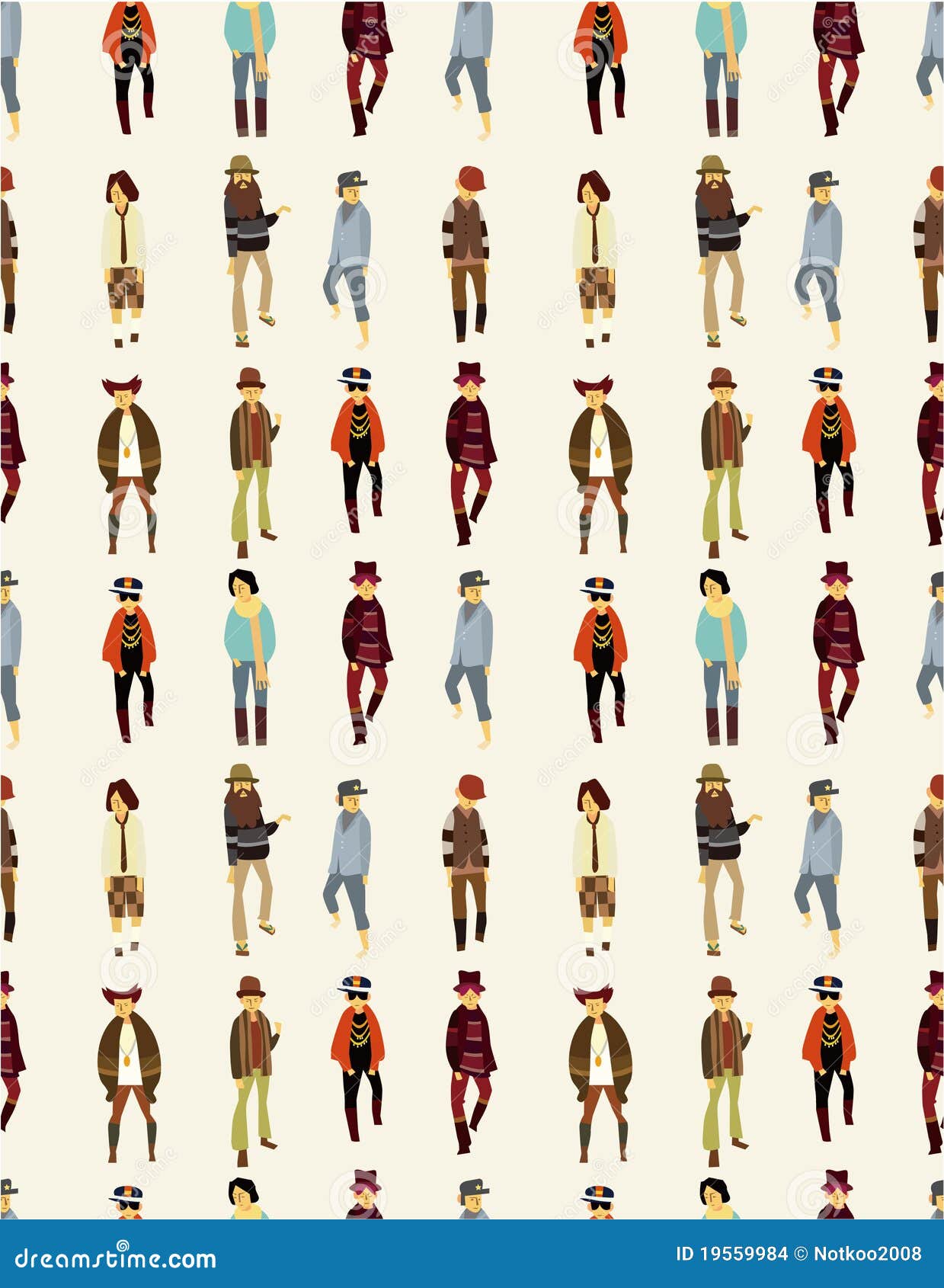 Seamless young boy pattern stock vector. Illustration of cartoon - 19559984