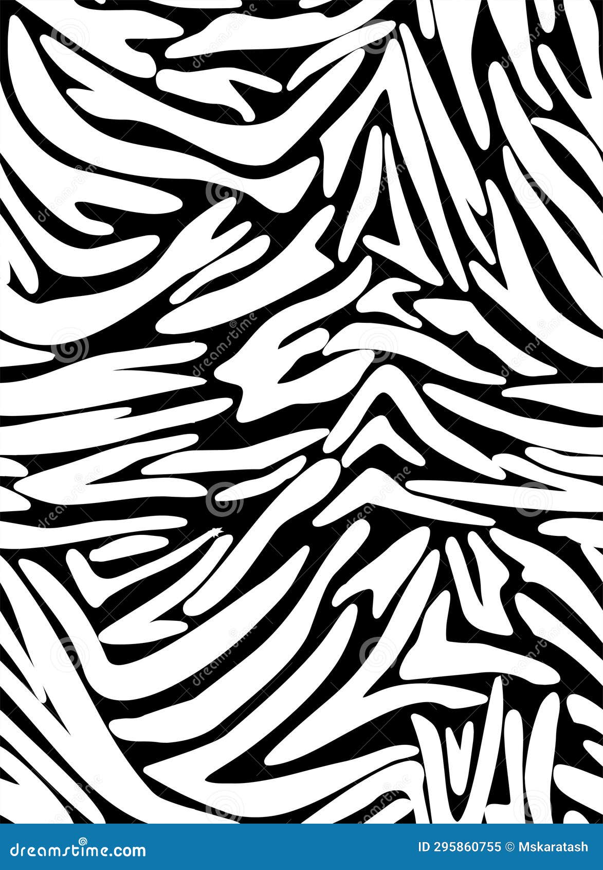 Seamless Zebra Tiger Pattern Textile Texture Print. Worn Vector ...
