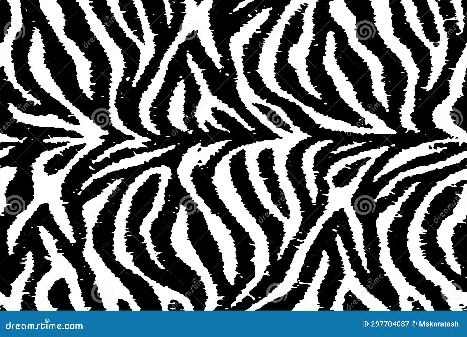 Seamless Zebra Tiger Pattern Textile Texture Print. Worn Vector ...