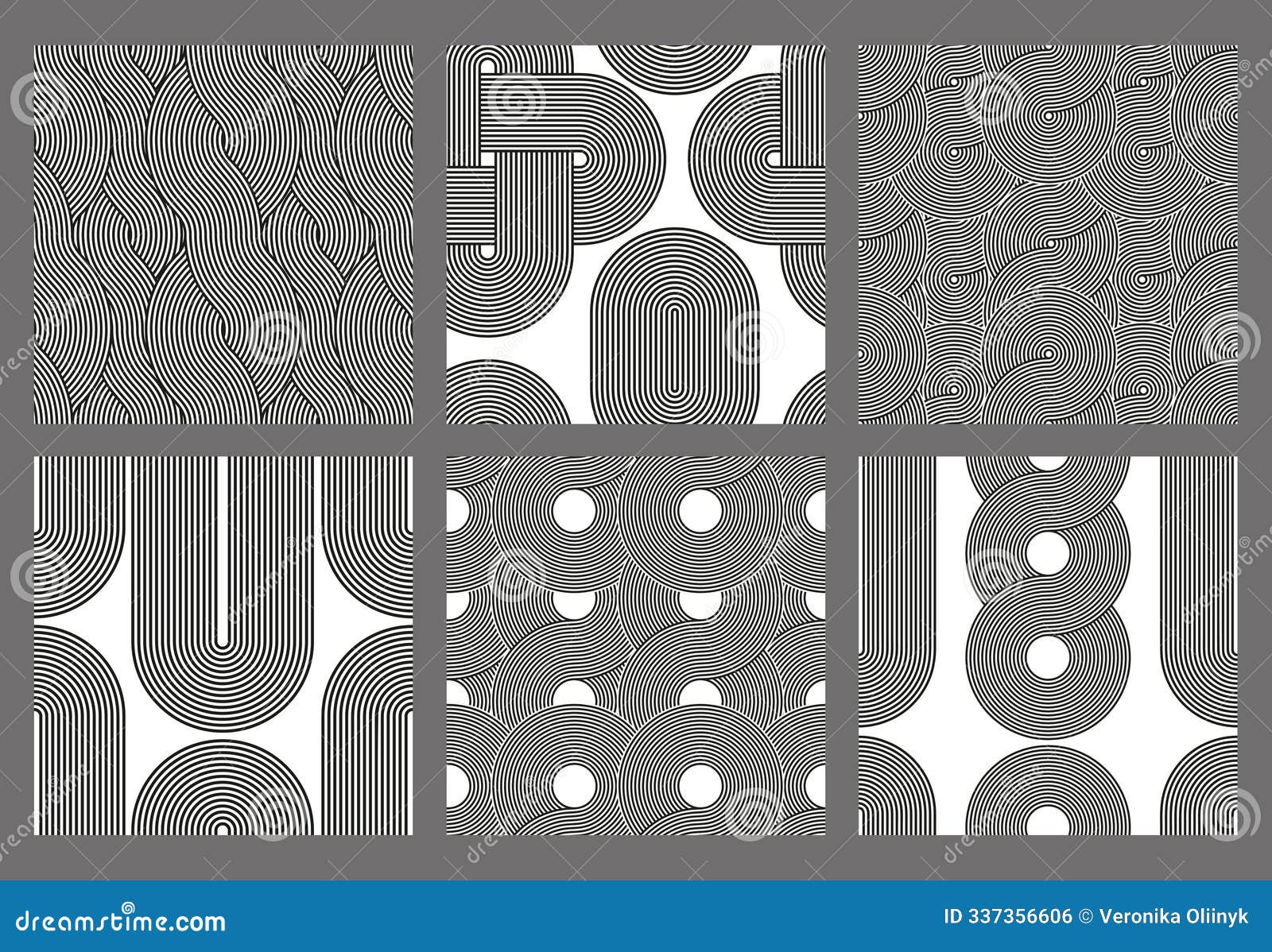 Seamless Zen Patterns. Geometric Striped Line Art Pattern, Minimalist ...
