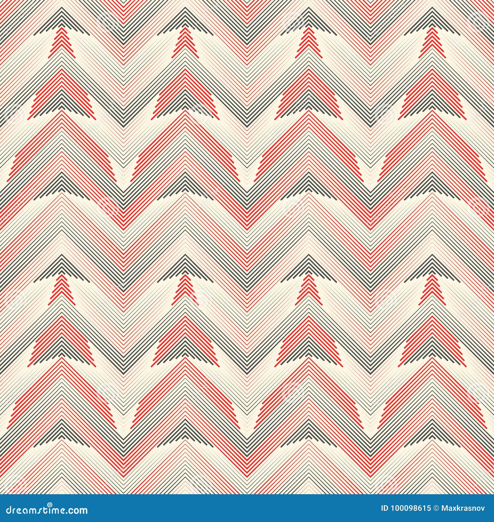 Seamless Zig Zag Pattern. Abstract Black and Red Background Stock ...