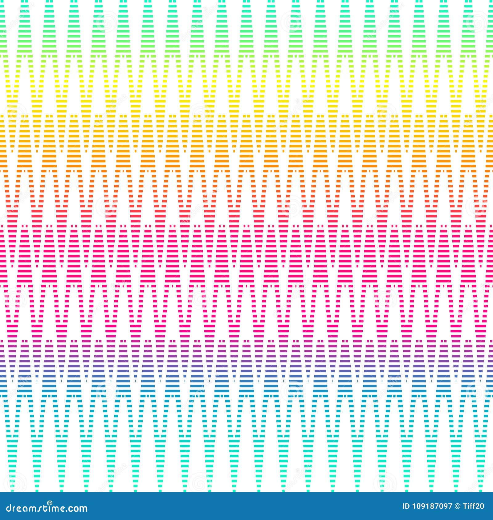 Seamless Zig- Zag Pattern with Rainbow Gradient Color. Stock Vector ...