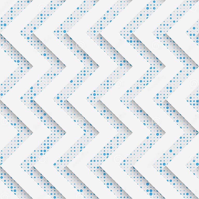 Seamless Zig Zag Pattern. White and Blue Wrapping Background Stock ...