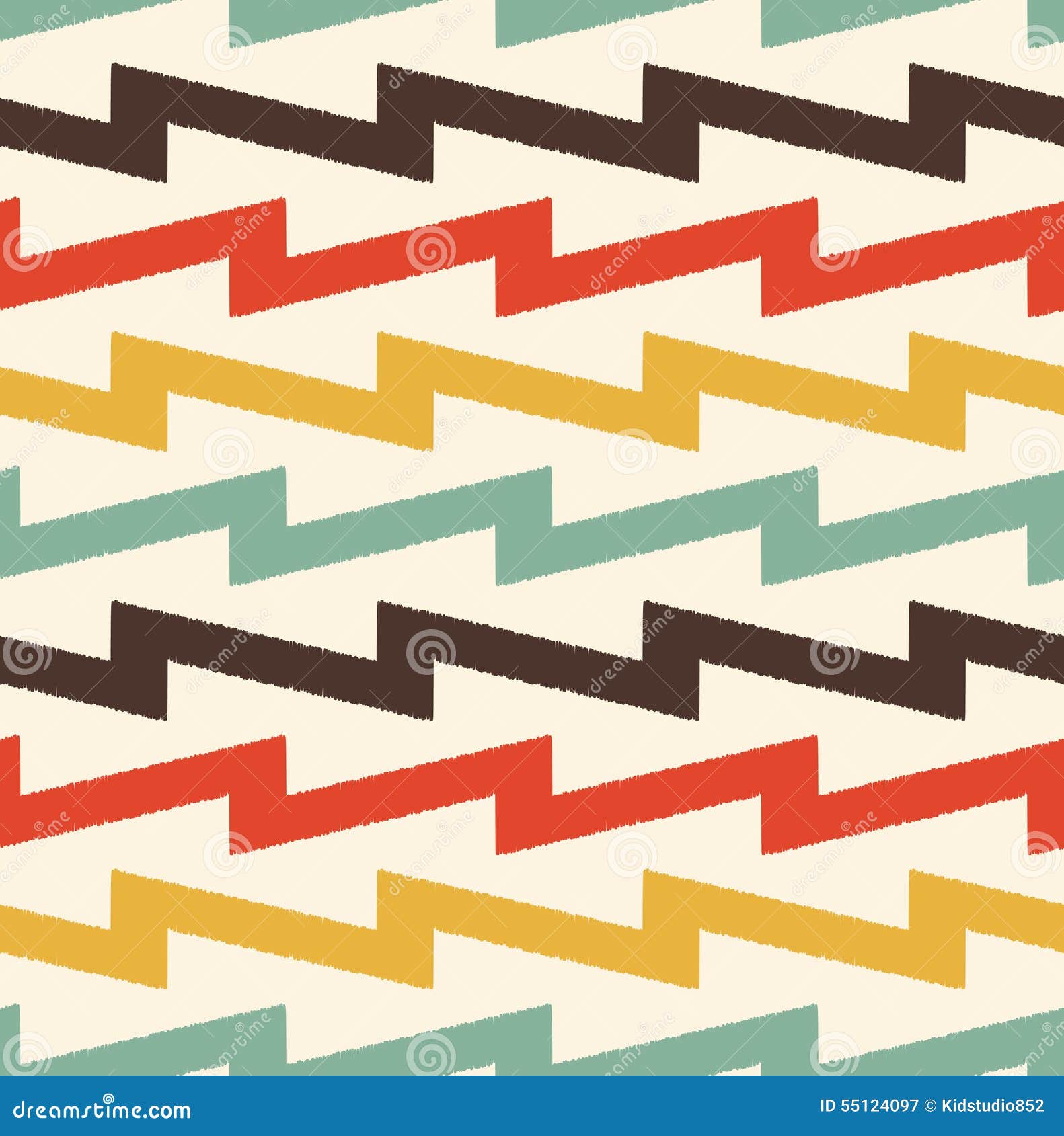Seamless Zig Zag Stripes Textured Pattern Stock Vector - Illustration ...