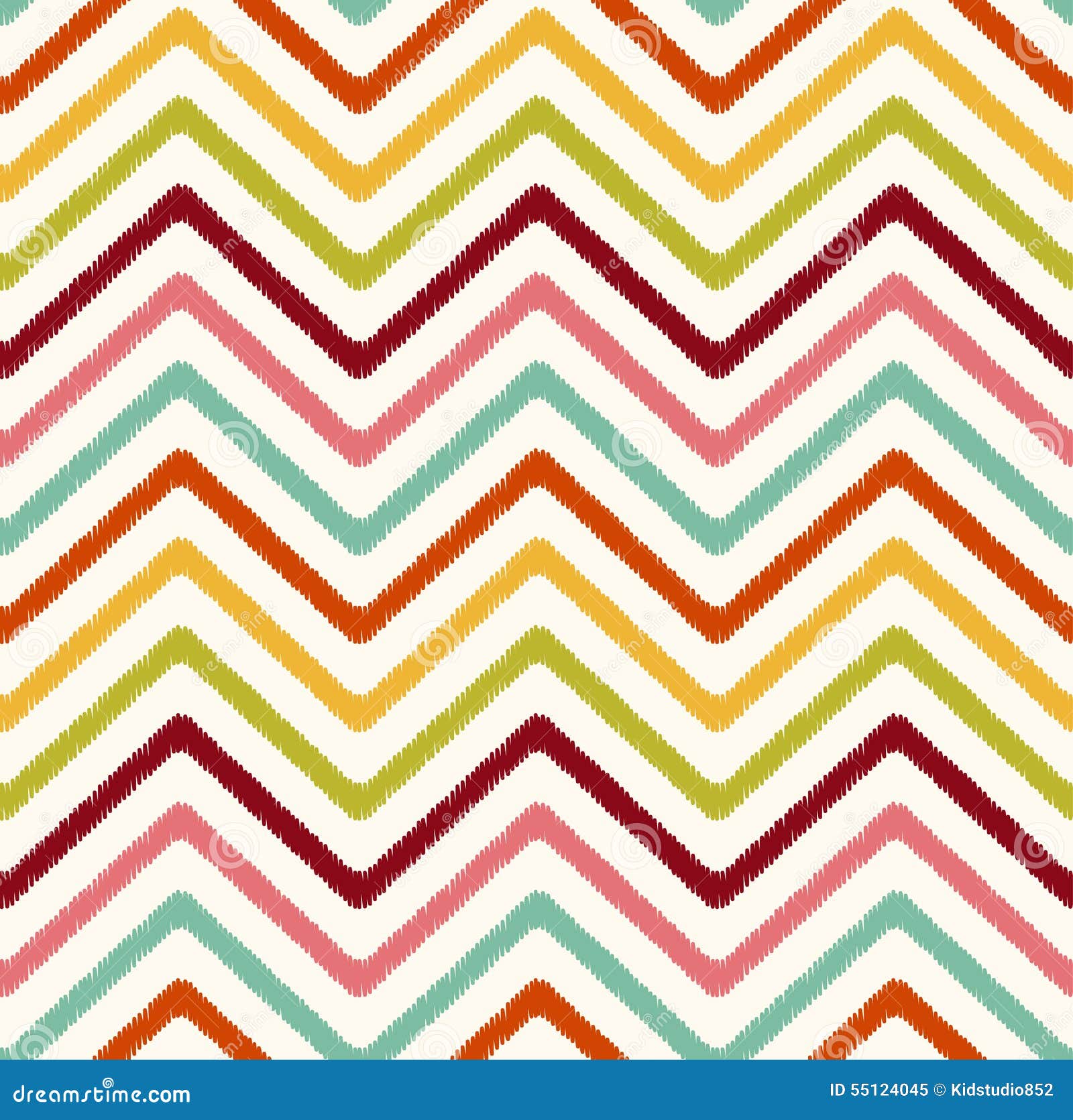 Seamless Zigzag Stripes Fabric Background Stock Vector - Illustration ...