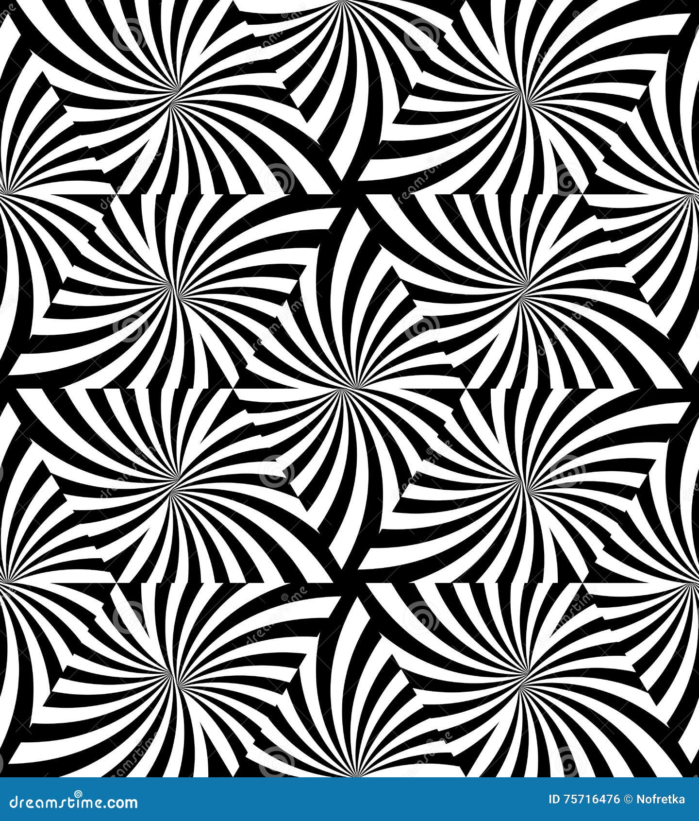 SeamlessBlack and White Wavy Triangles Pattern. Stock Vector ...