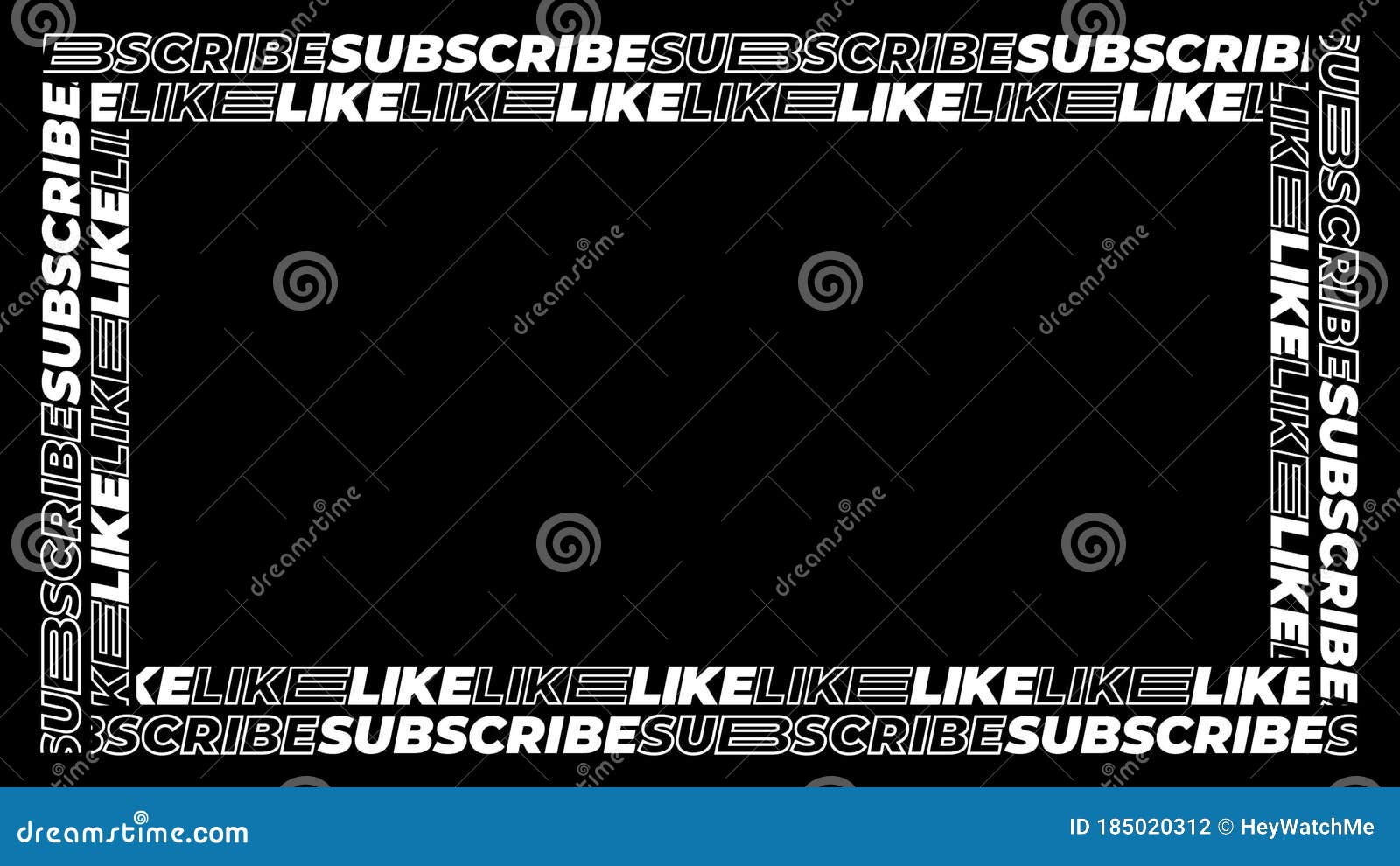Social Media Call To Like and Subscribe - Typography Frame Overlay ...