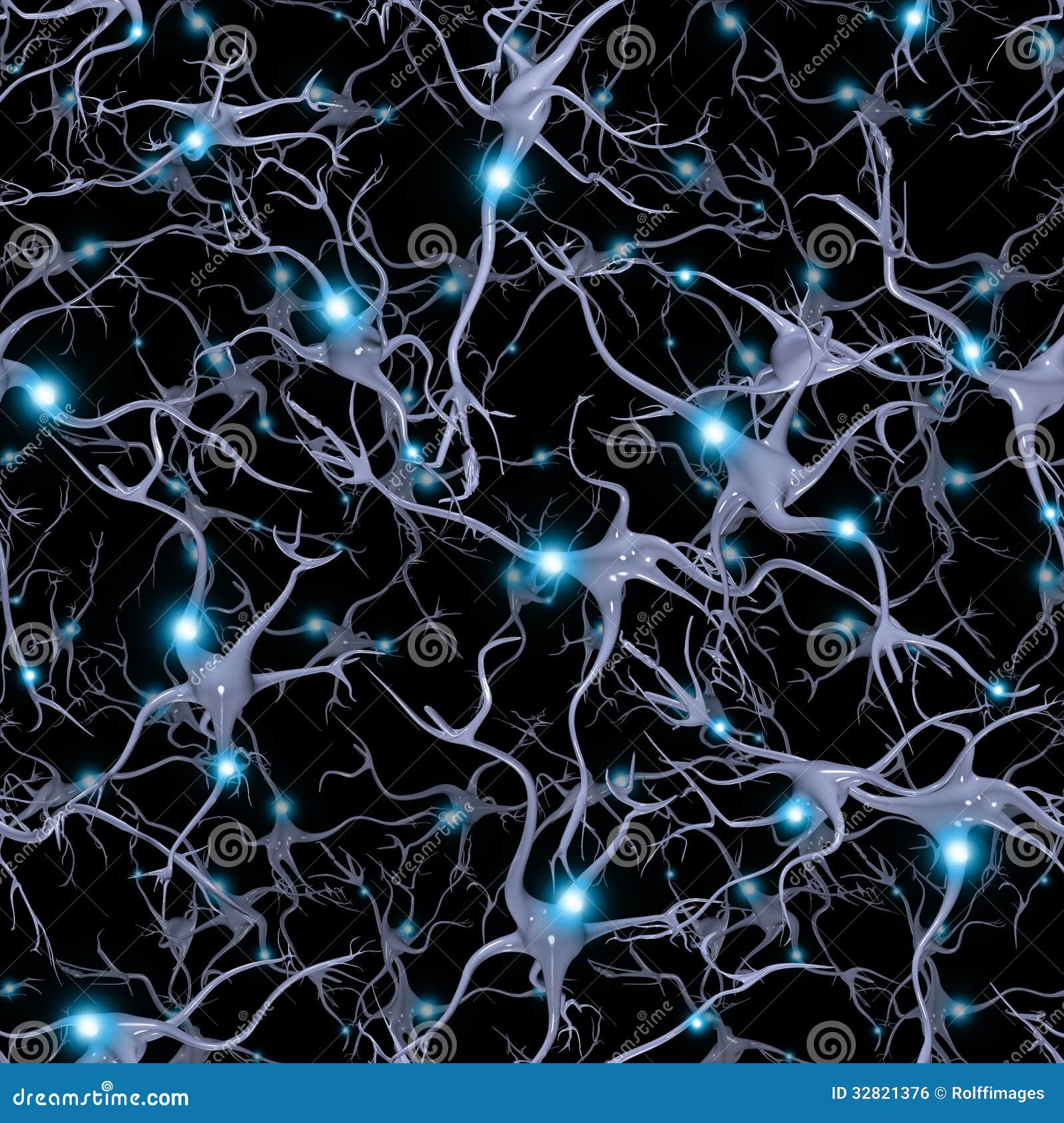 Seamlessly Repeatable Brain Cells Stock Illustration Illustration Of