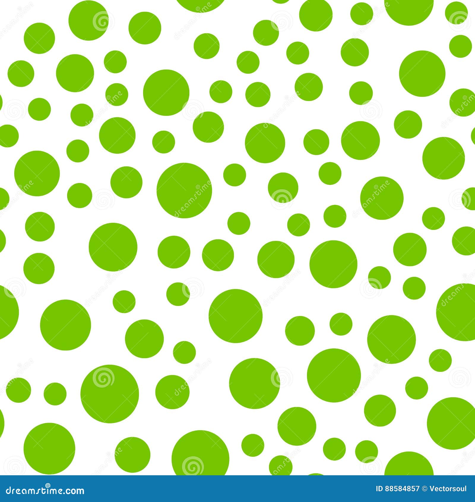 Seamlessly Repeatable Pattern with Random Green Circles Stock Vector ...