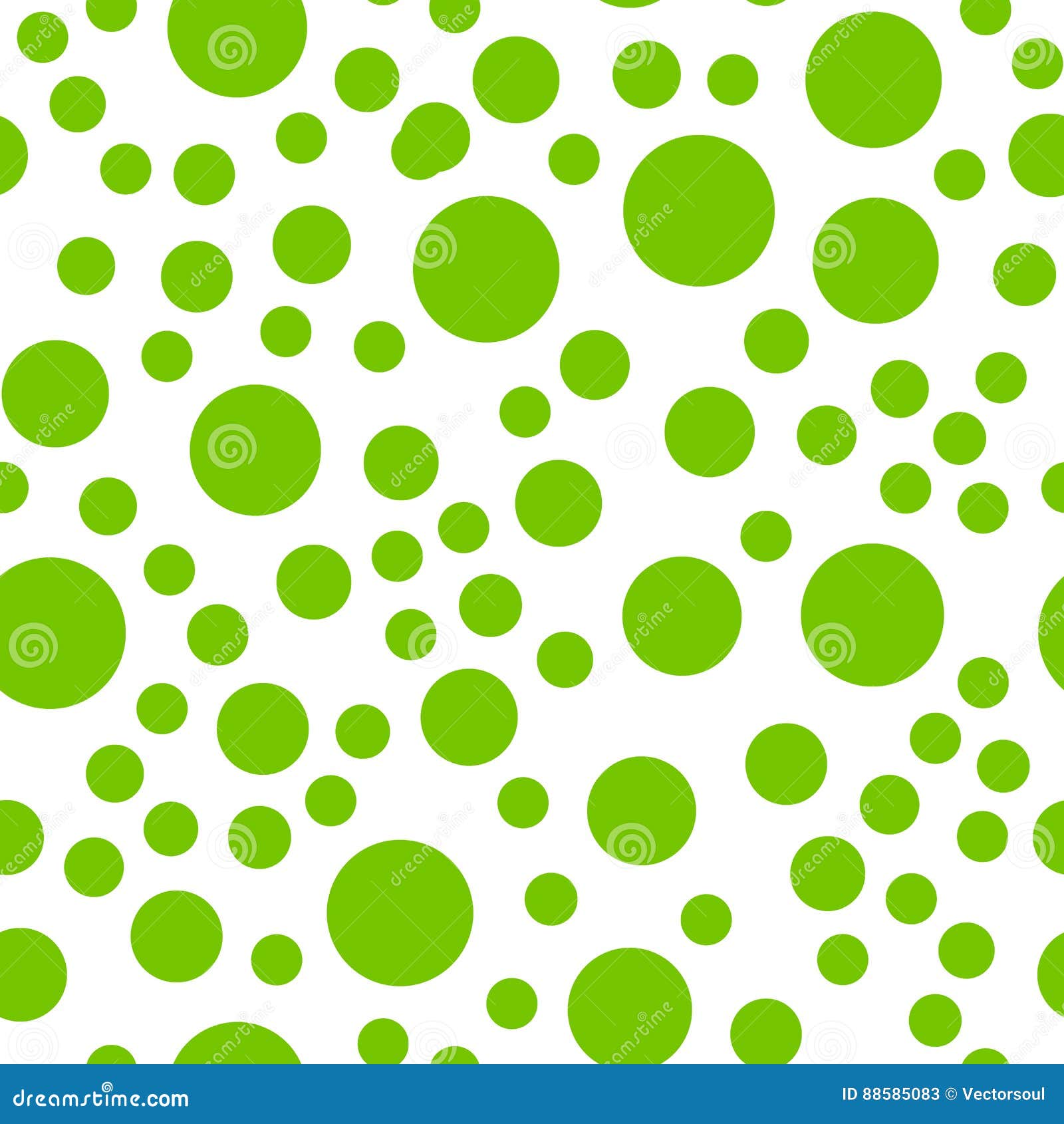 Seamlessly Repeatable Pattern with Random Green Circles Stock Vector ...