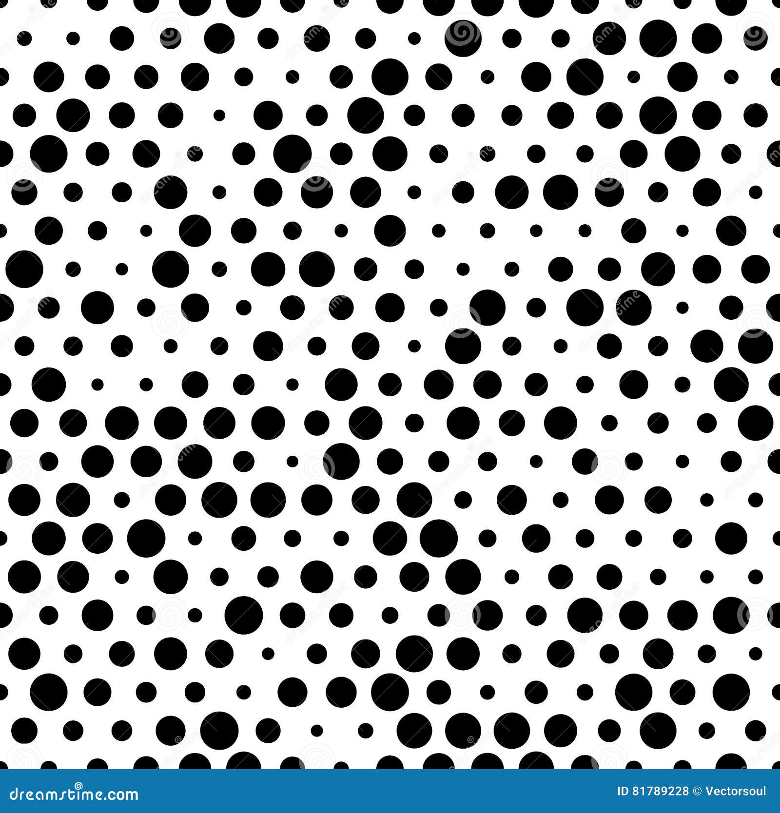 Seamlessly Repeatable Pattern with Random, Irregular Dots, Circl Stock ...