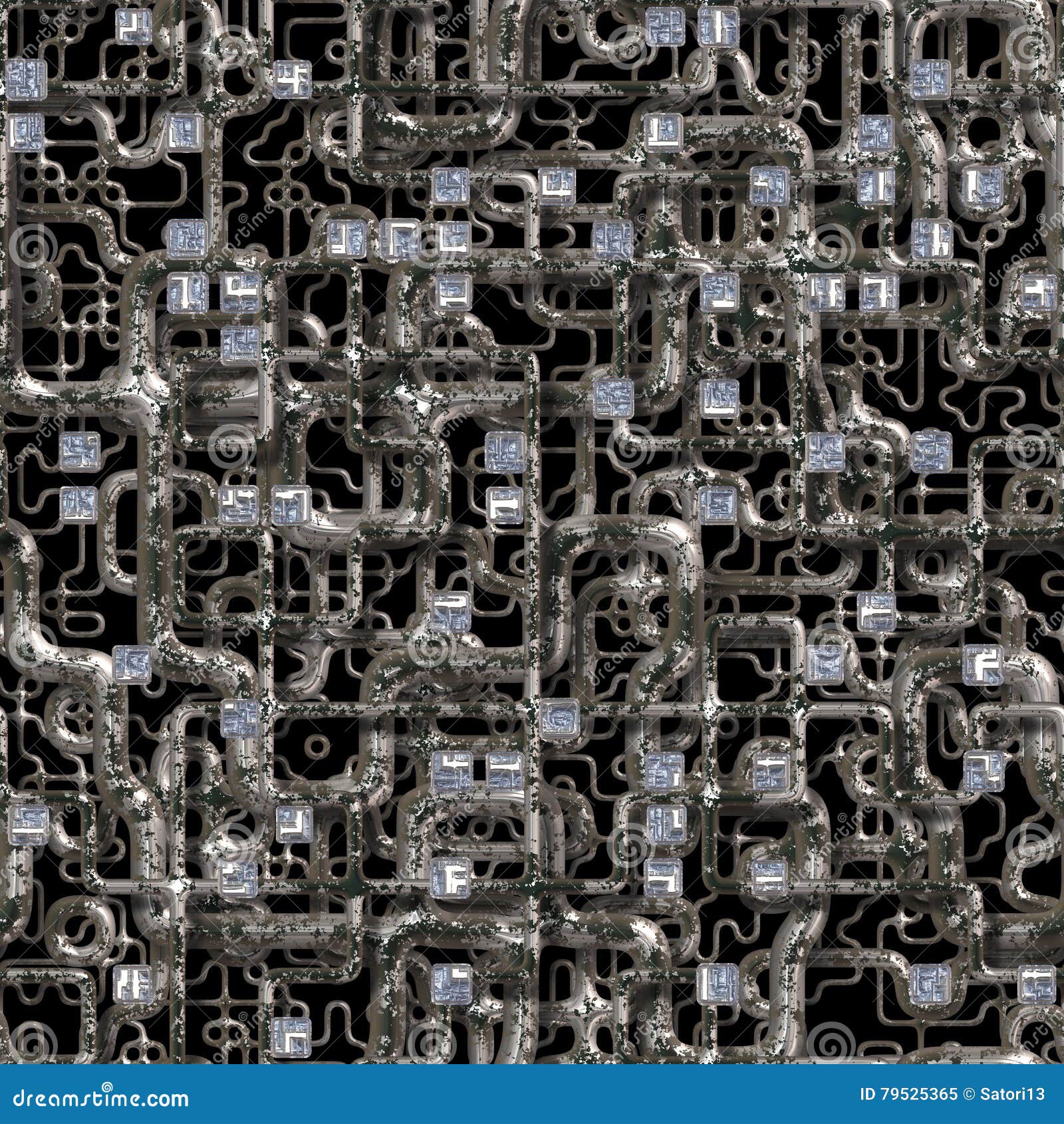 Seamlessly Tubing Background 3d Rendering Stock Illustration ...