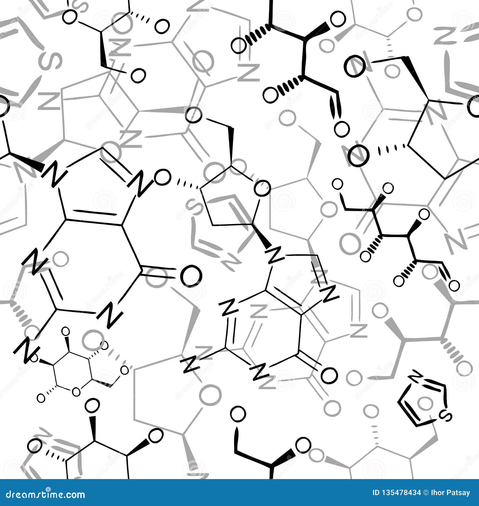 Seamless chemical pattern stock vector. Illustration of medicine ...
