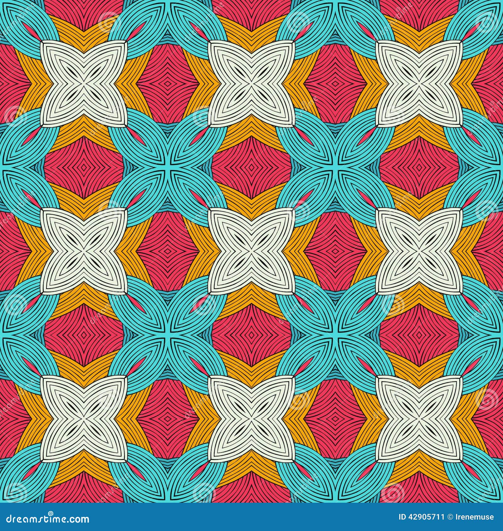 Seammless Pattern with Decorative Ornament Stock Vector - Illustration ...