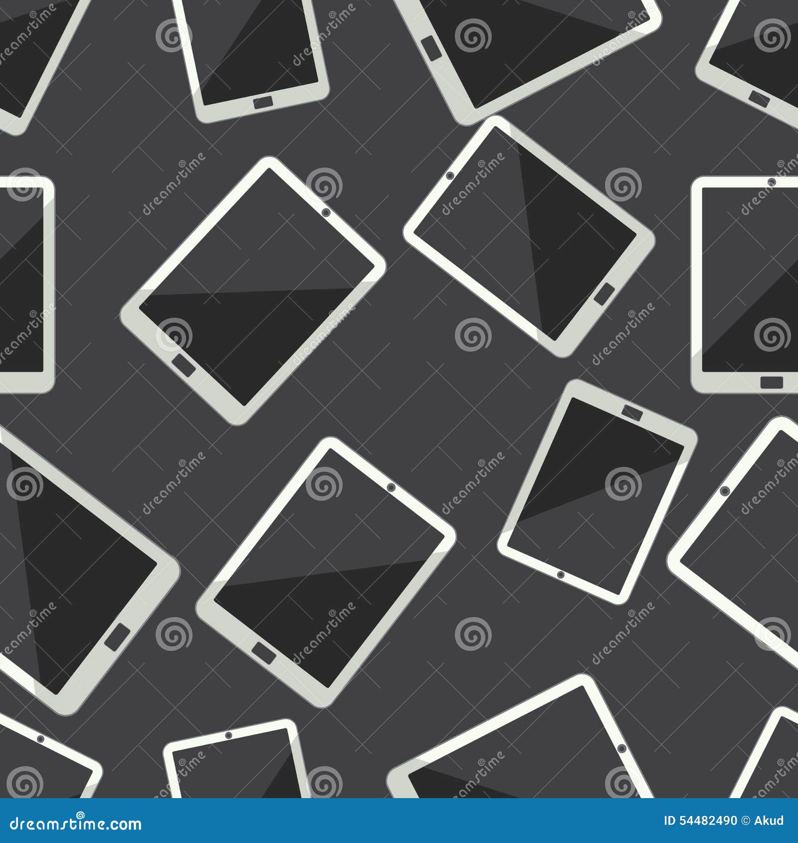 Seampess pattern tablets stock vector. Illustration of gadget - 54482490