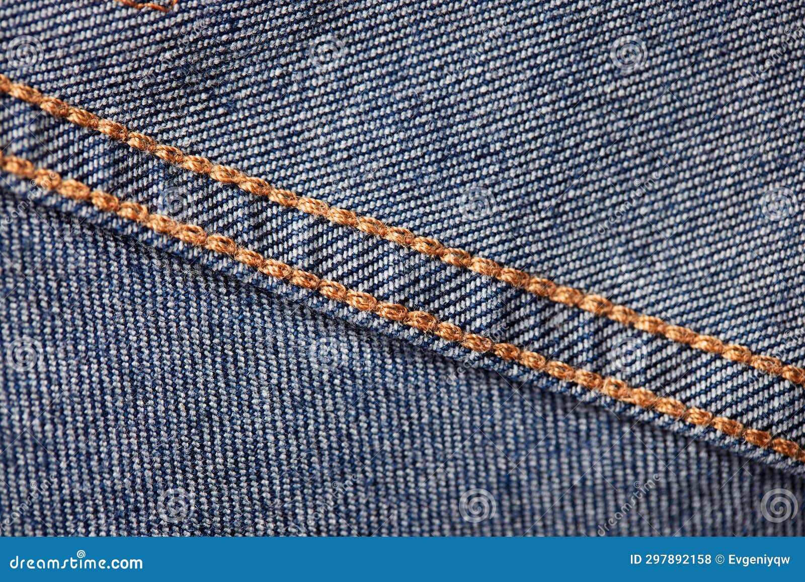 Seams on Jeans Close-up in High-resolution. Stitching on Denim on the ...