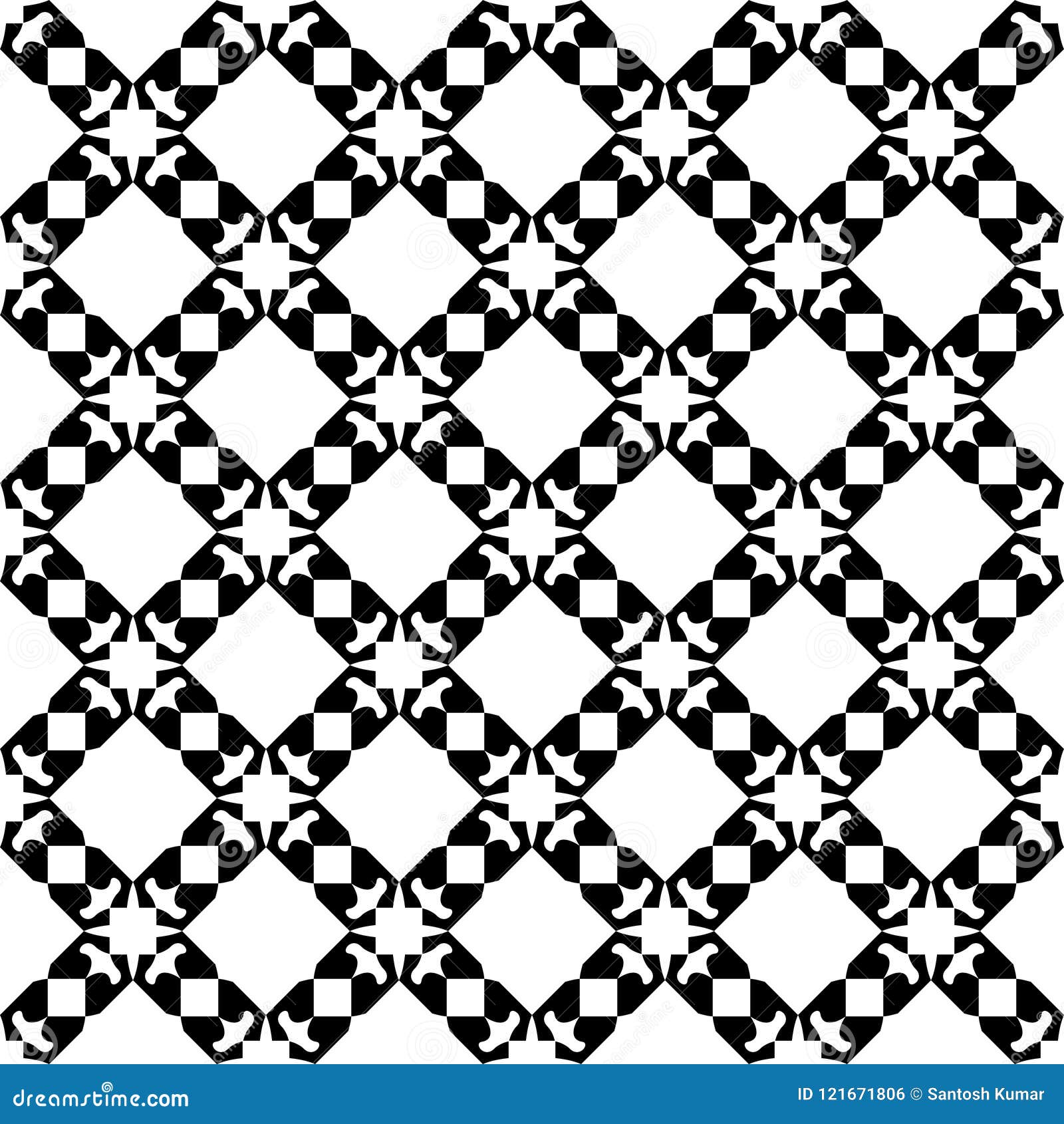 Seamless Pattern Black and White Stock Vector - Illustration of colors ...