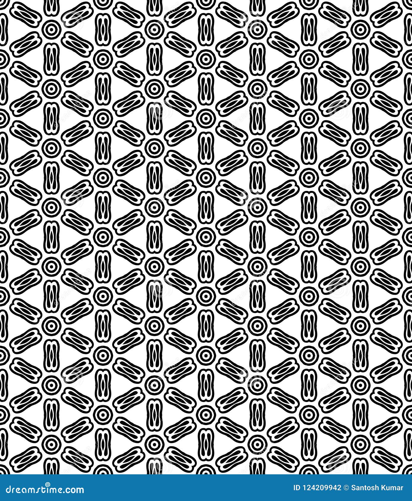 Seamless Pattern Black and White Stock Vector - Illustration of floor ...