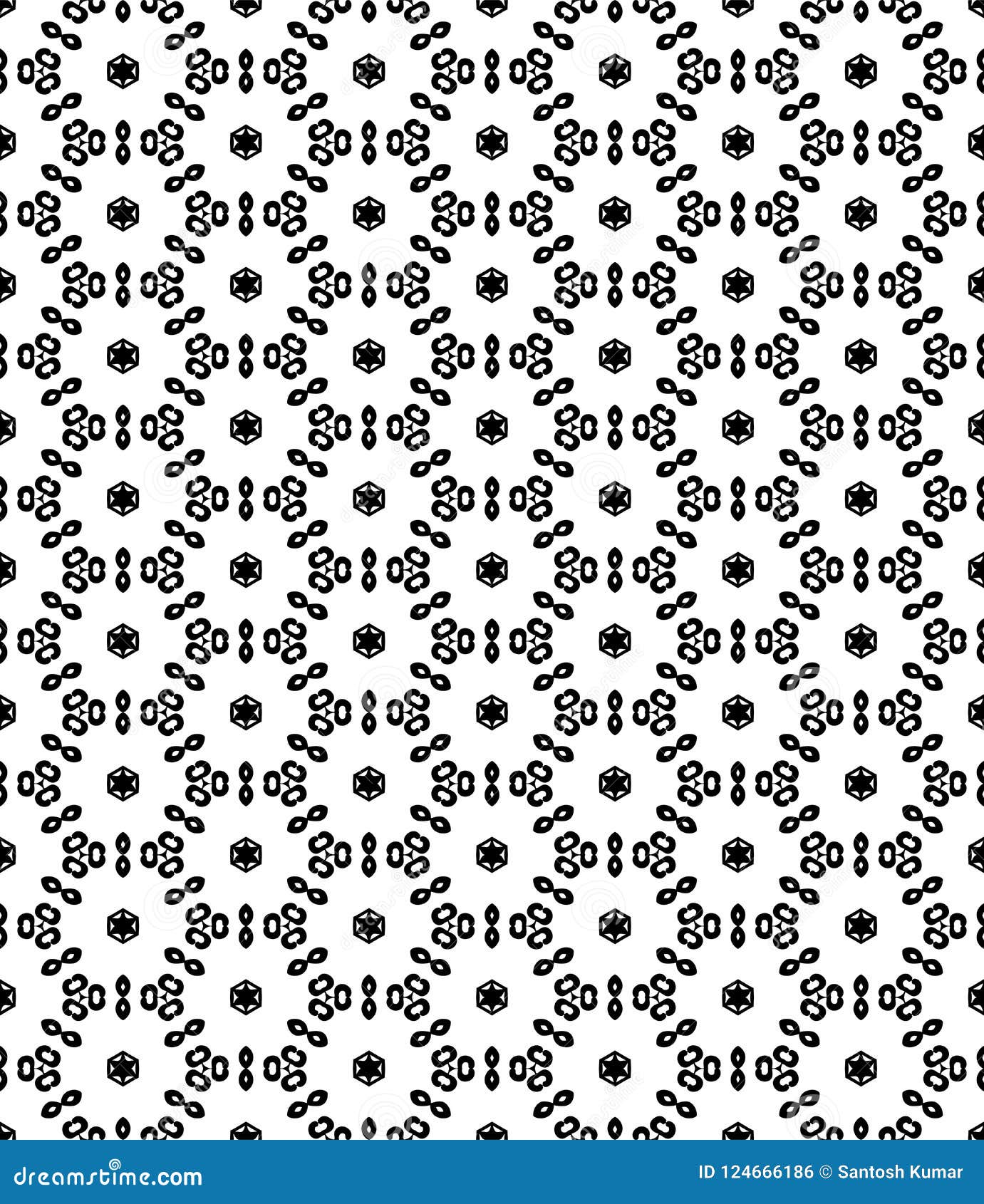 Seamless Pattern Black and White Stock Vector - Illustration of ...