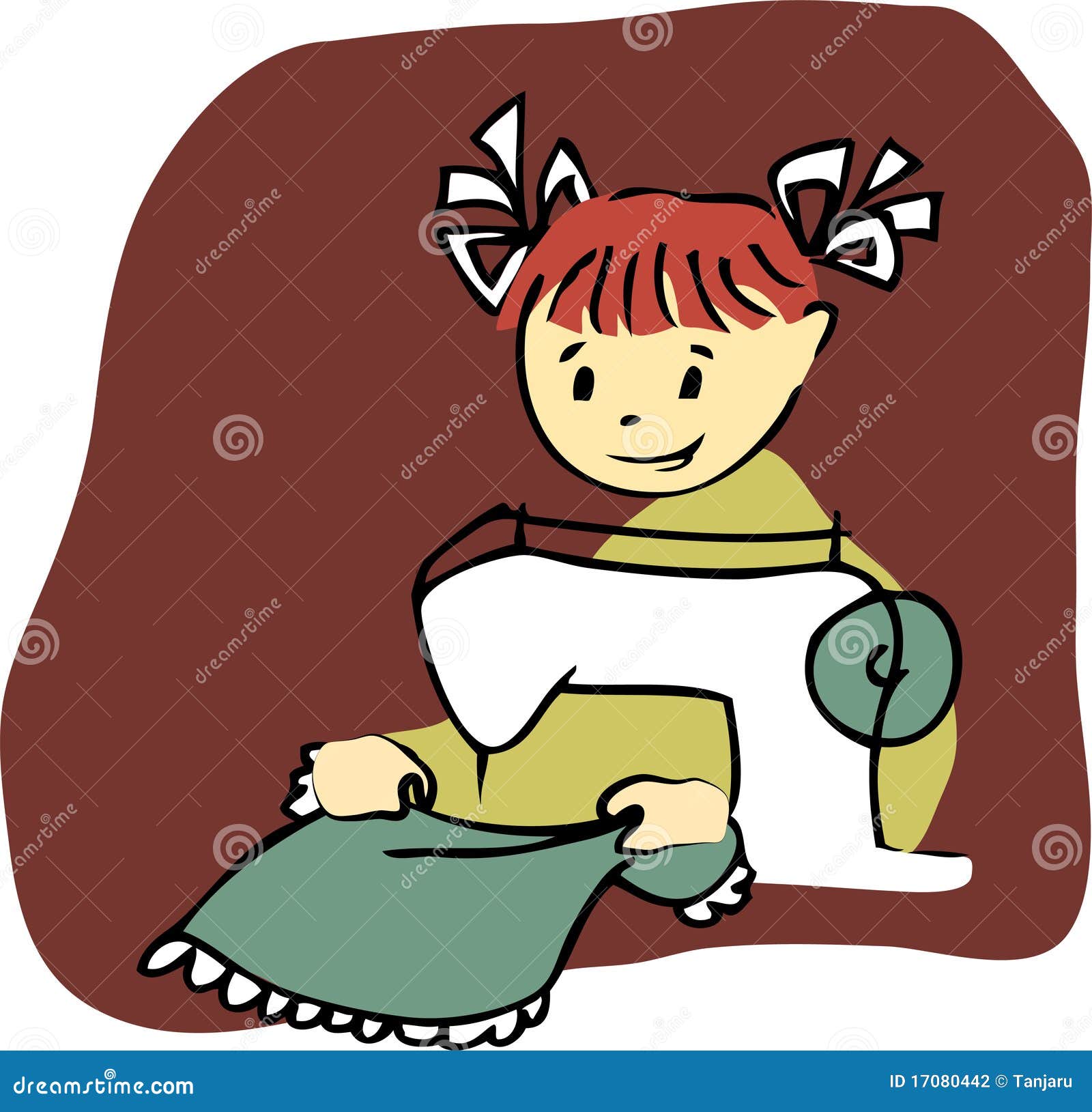 Seamstress Vector Illustration | CartoonDealer.com #17080442