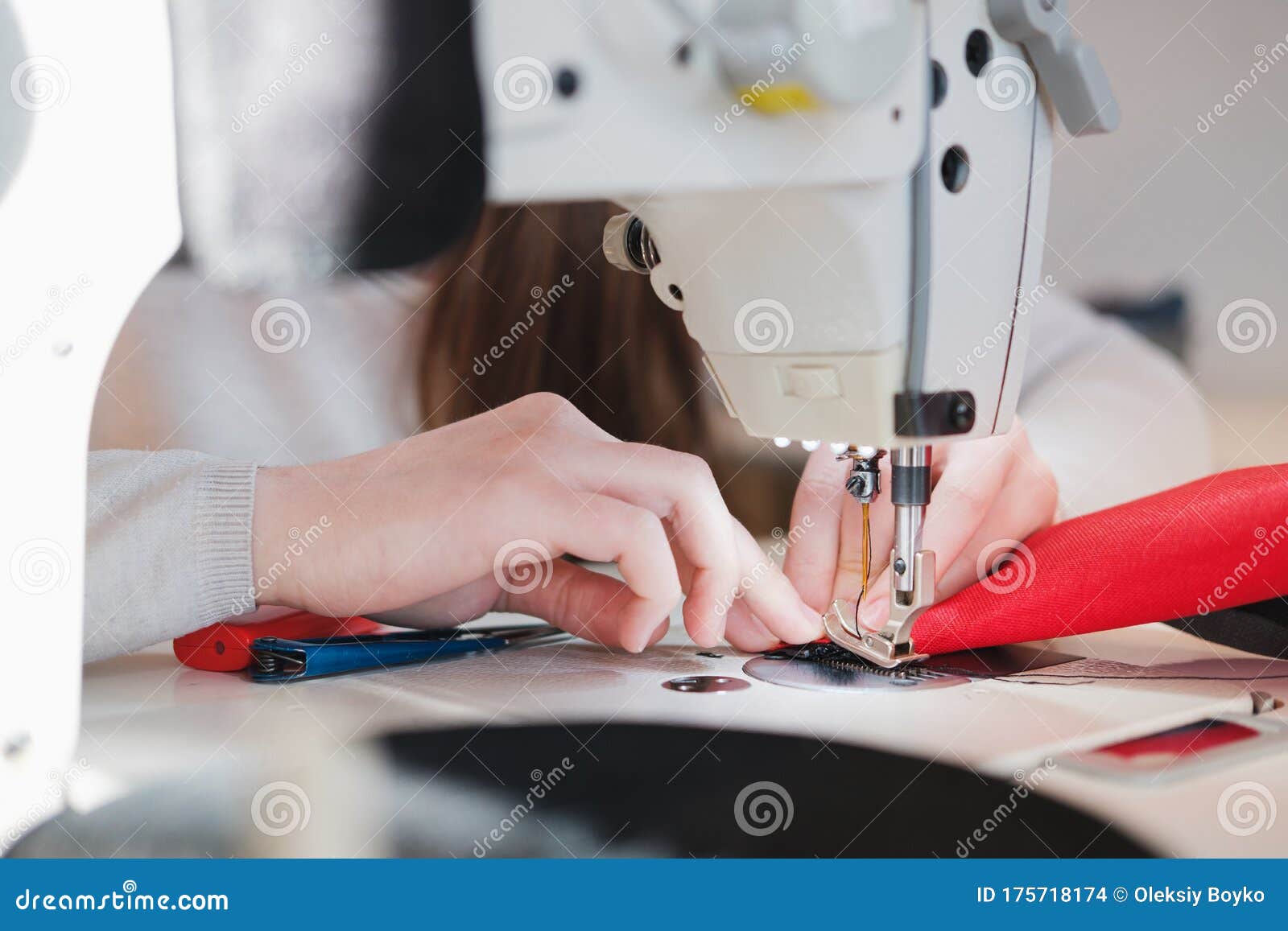 Seamstress Hands Doing Precise Work. Stock Photo - Image of hand ...