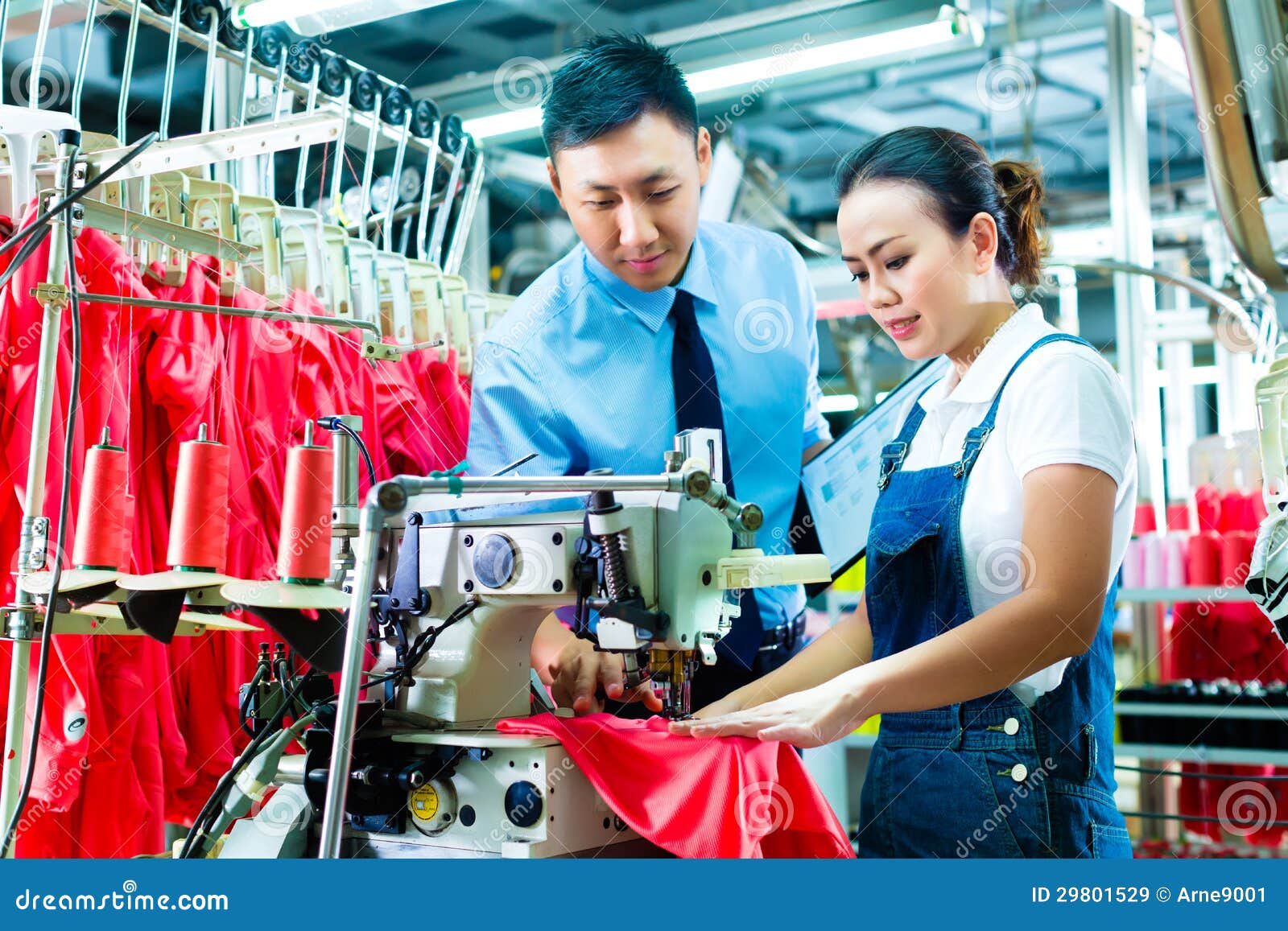 Foreman in a Factory Explains Something Stock Image - Image of ...