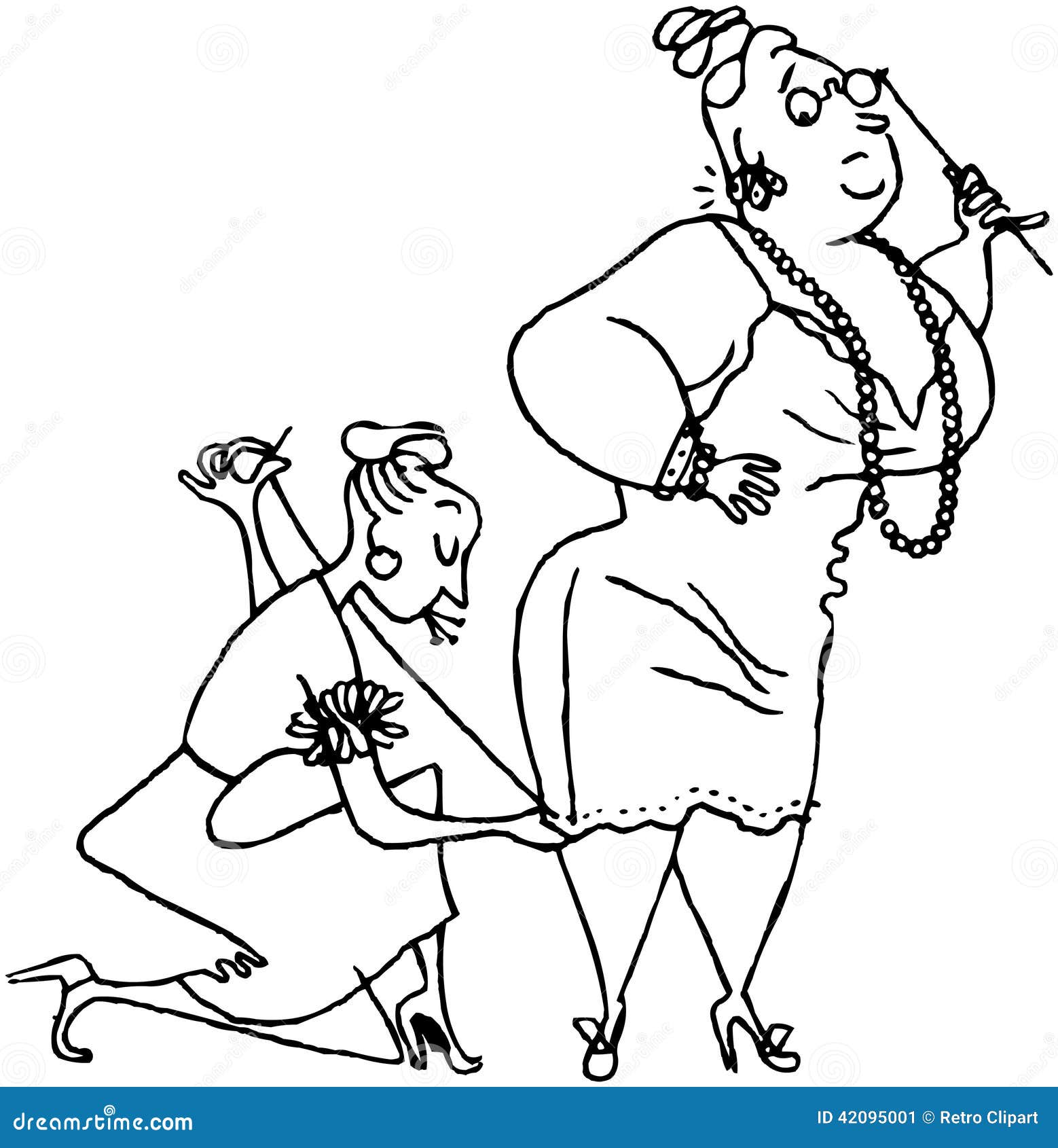 Seamstress Sewing Hem Vector Illustration | CartoonDealer.com #42095001