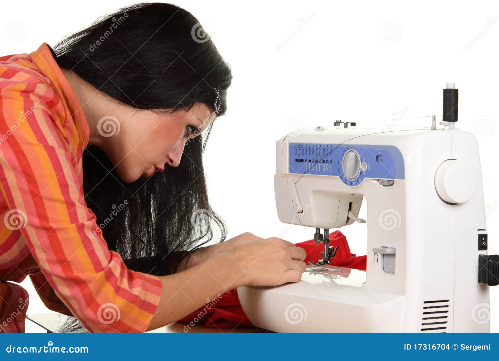 Seamstress Work on the Sewing-machine Stock Photo - Image of neat ...