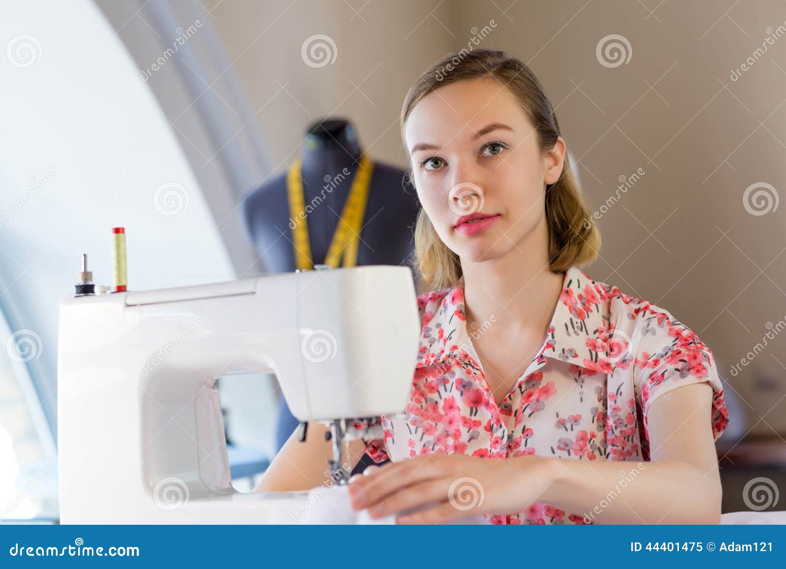 Seamstress at work stock image. Image of material, profession - 44401475