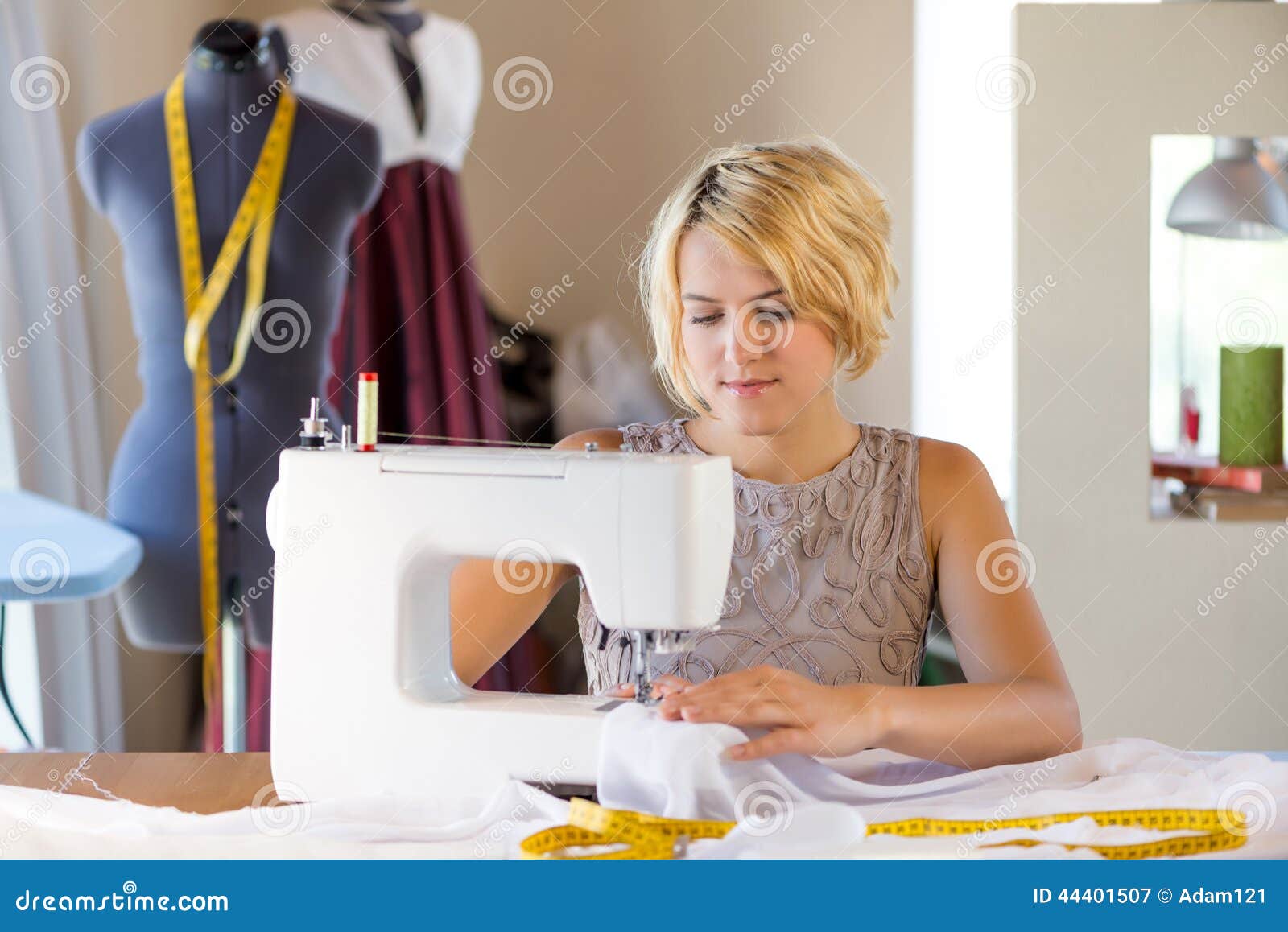 Seamstress at work stock image. Image of freelancer, office - 44401507