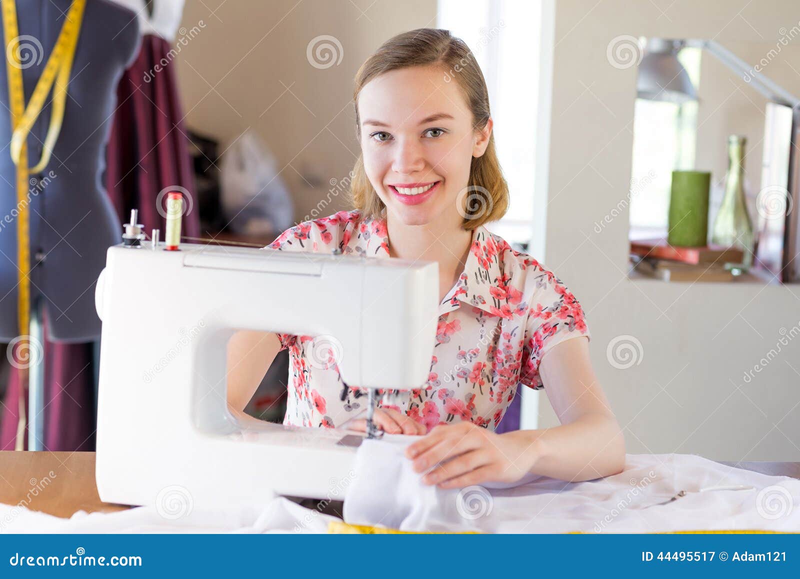 Seamstress at work stock image. Image of homemade, garment - 44495517