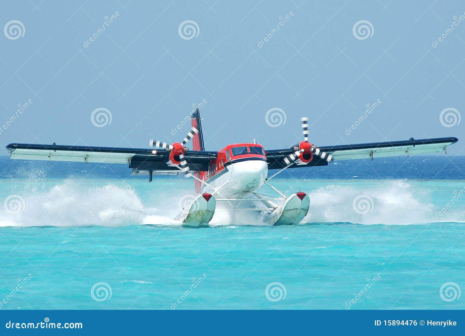 Seaplane stock photo. Image of ocean, floats, water, seaplane - 15894476