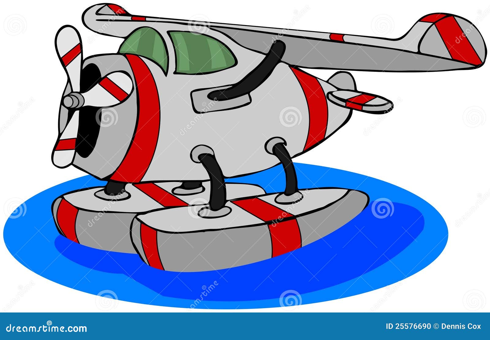 Seaplane Transportation Cartoon Character Perspective View Vector ...